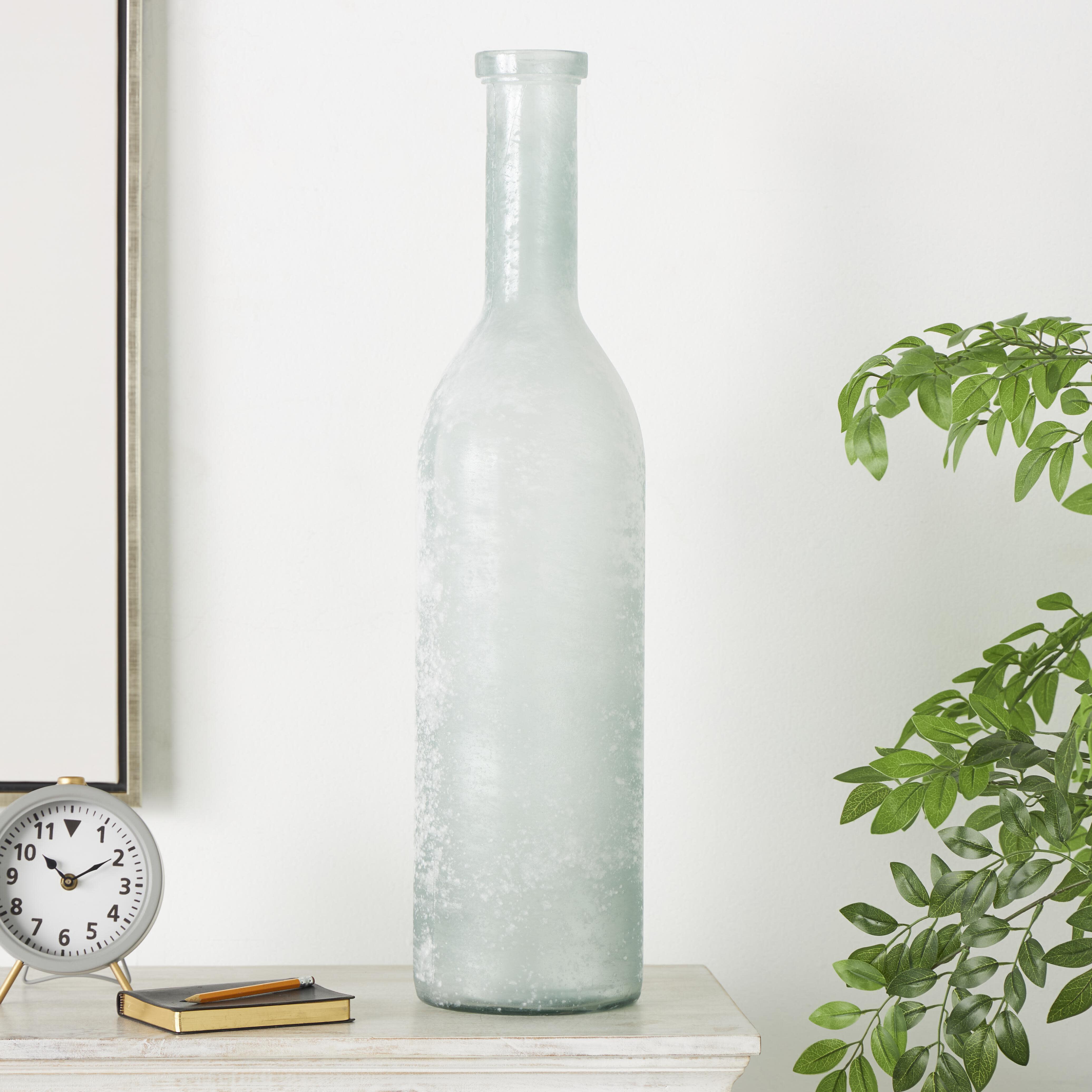Click here for Bayberry Lane Frosted Spanish Bottle Vase  Clear prices