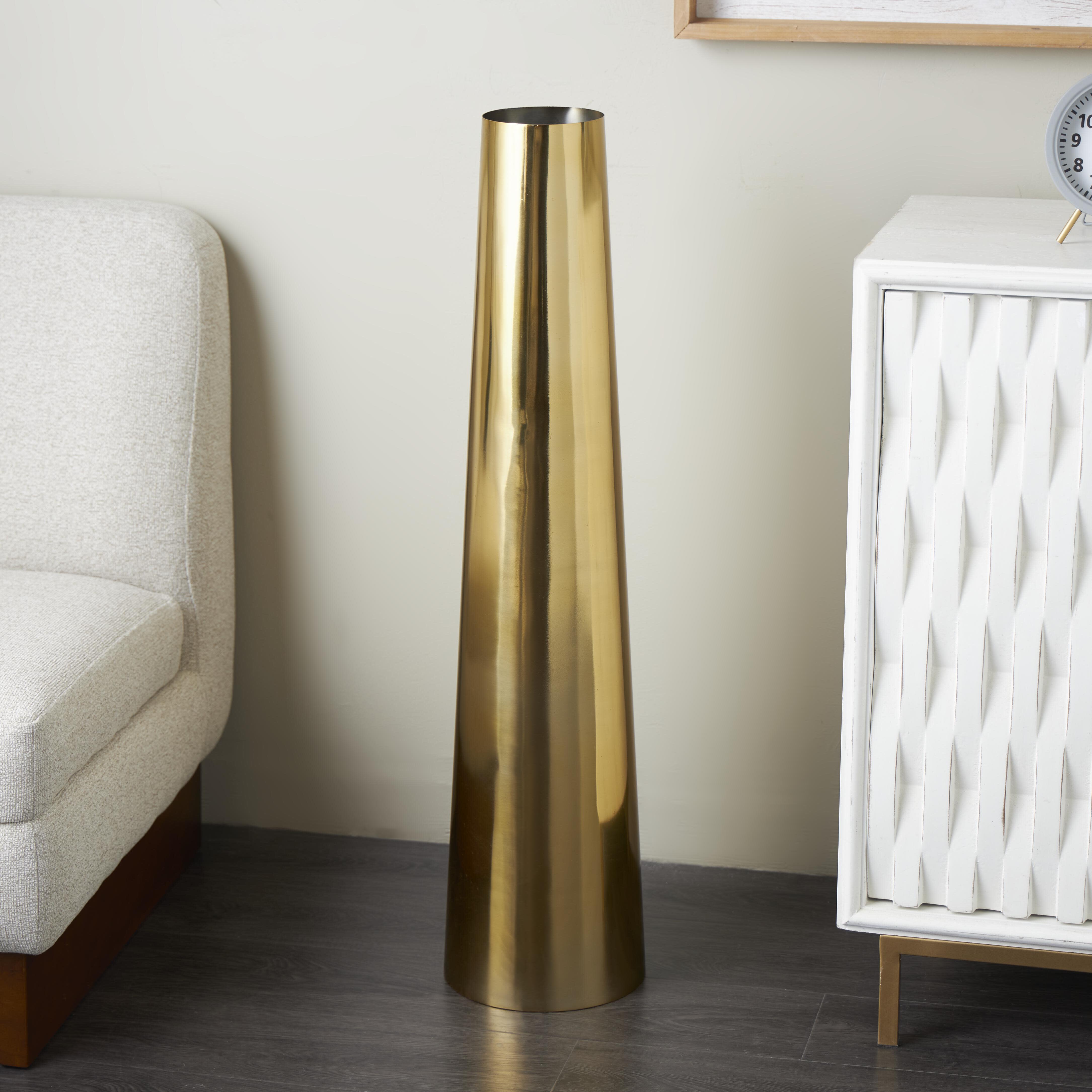 Click here for Bayberry Lane Decorative Tall Cone Vase  Gold prices