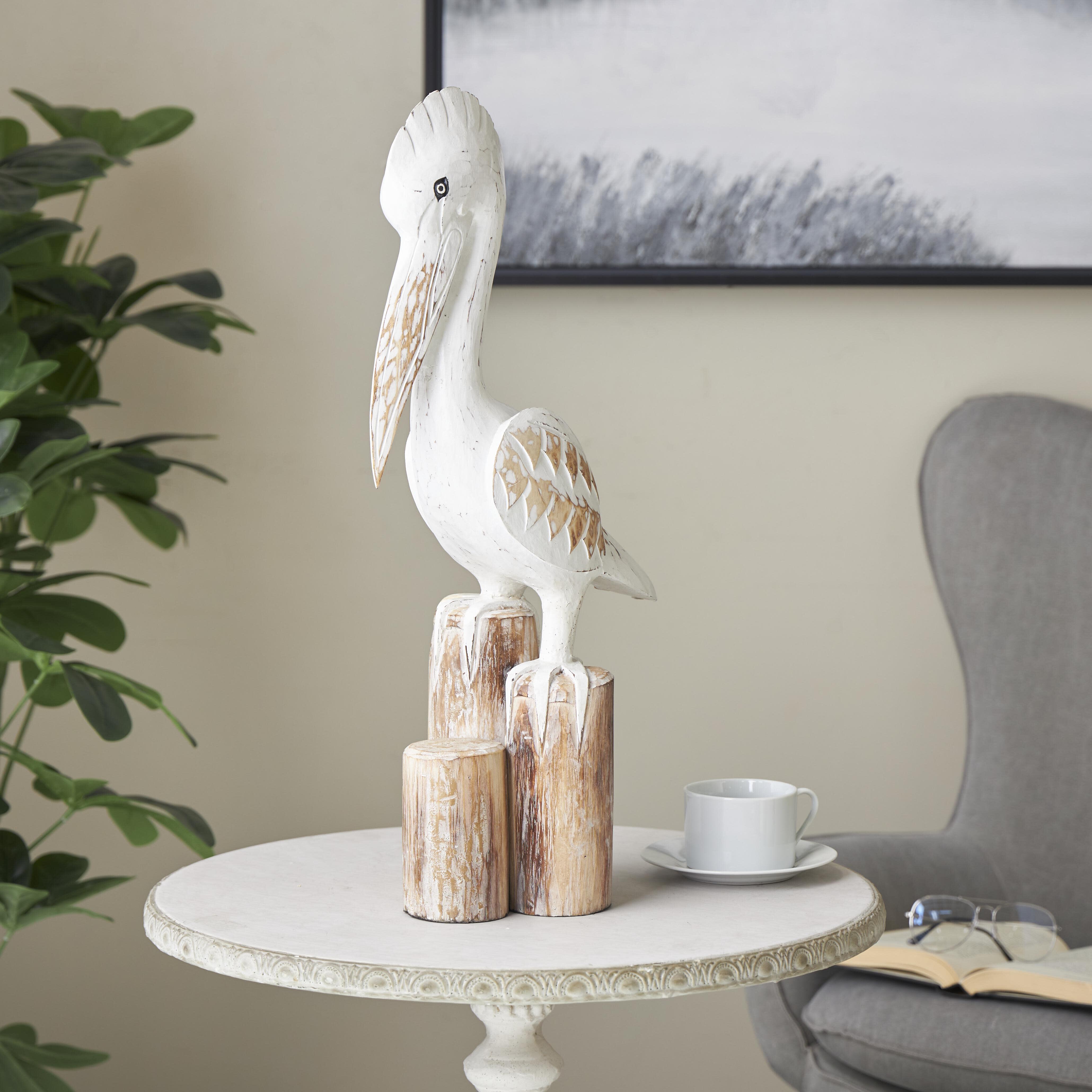 Click here for Bayberry Lane Pelican Sculpture  White prices