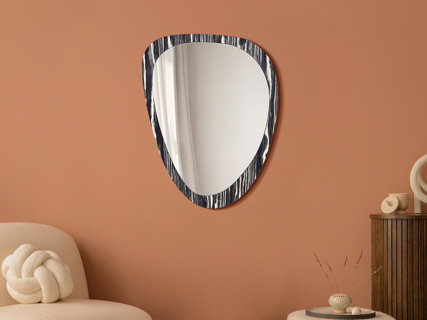 Click here for Empire Art Direct Harmony Wall Mirror Stained  Bla... prices