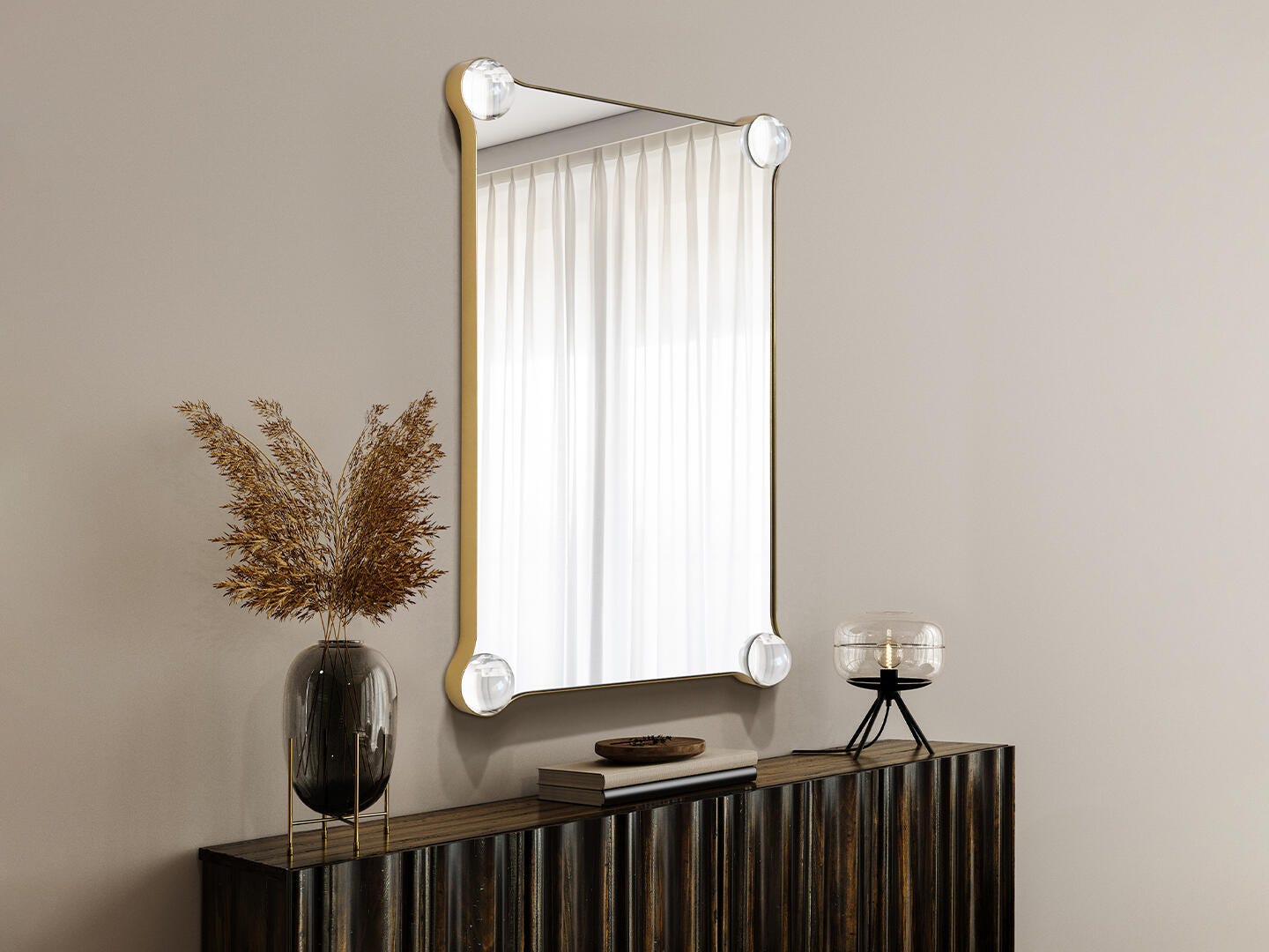 Click here for Empire Art Direct Elegance Wall Mirror Corner  Cle... prices