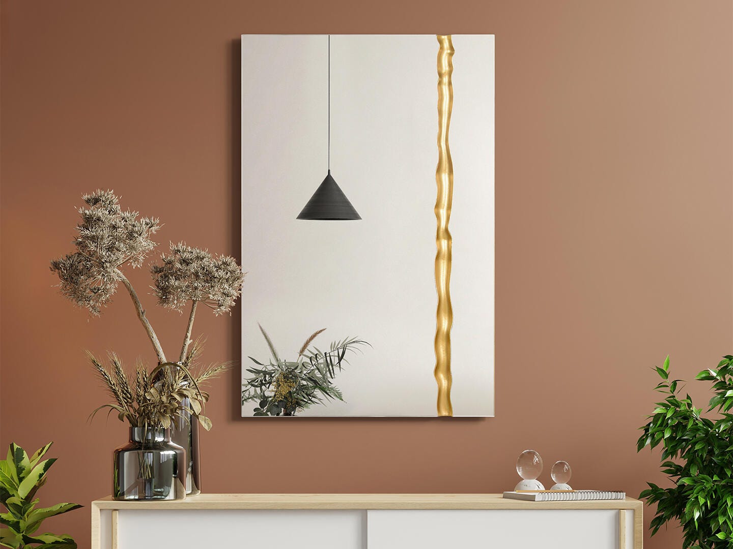 Click here for Empire Art Direct Golden Wall Mirror prices