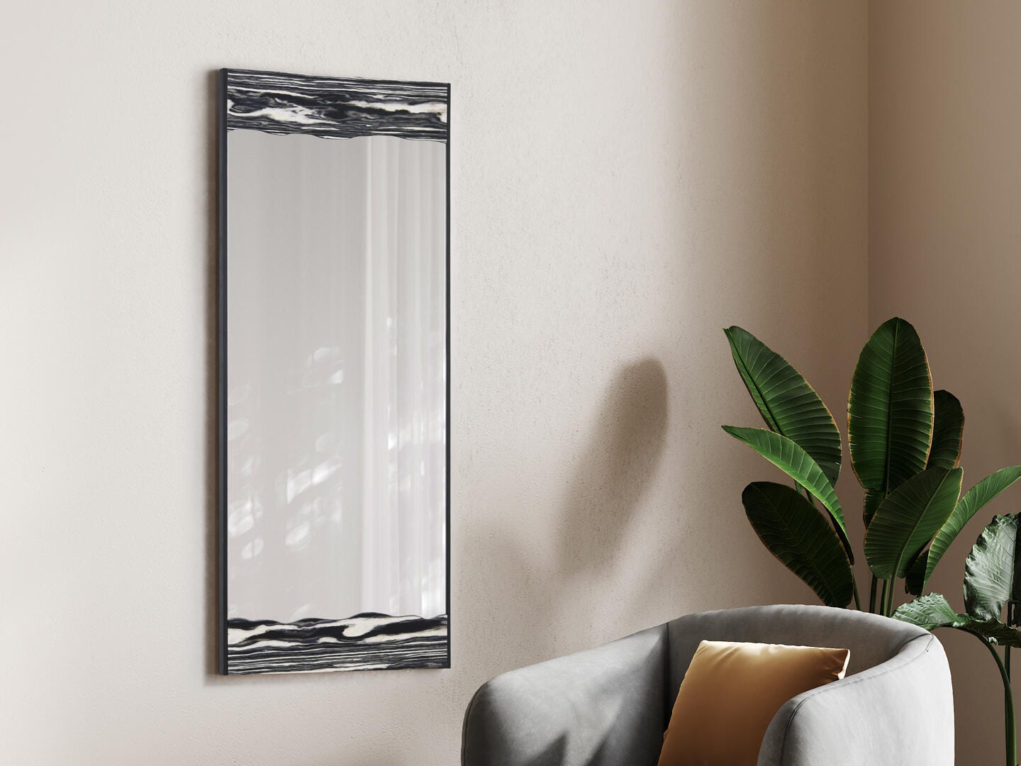 Click here for Empire Art Direct Modern Wall Mirror  Black/White prices
