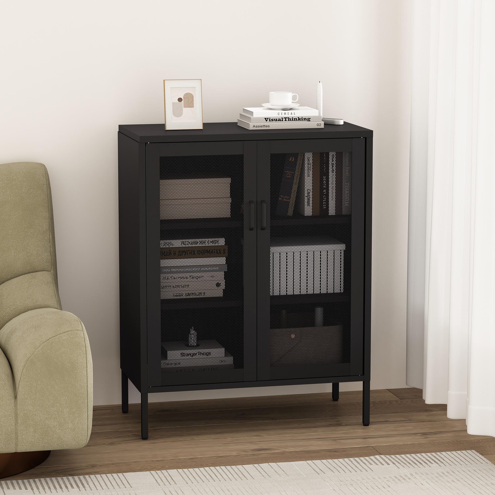 Click here for Manhattan Comfort Amelia 31 Accent Cabinet  Black prices
