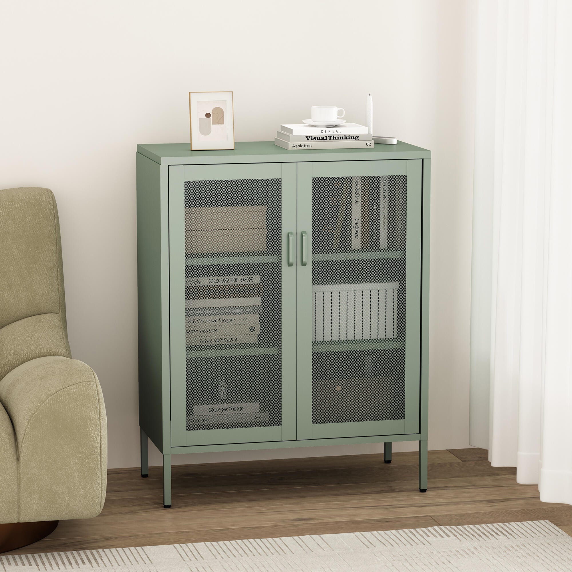 Click here for Manhattan Comfort Amelia 31 Accent Cabinet  Green prices