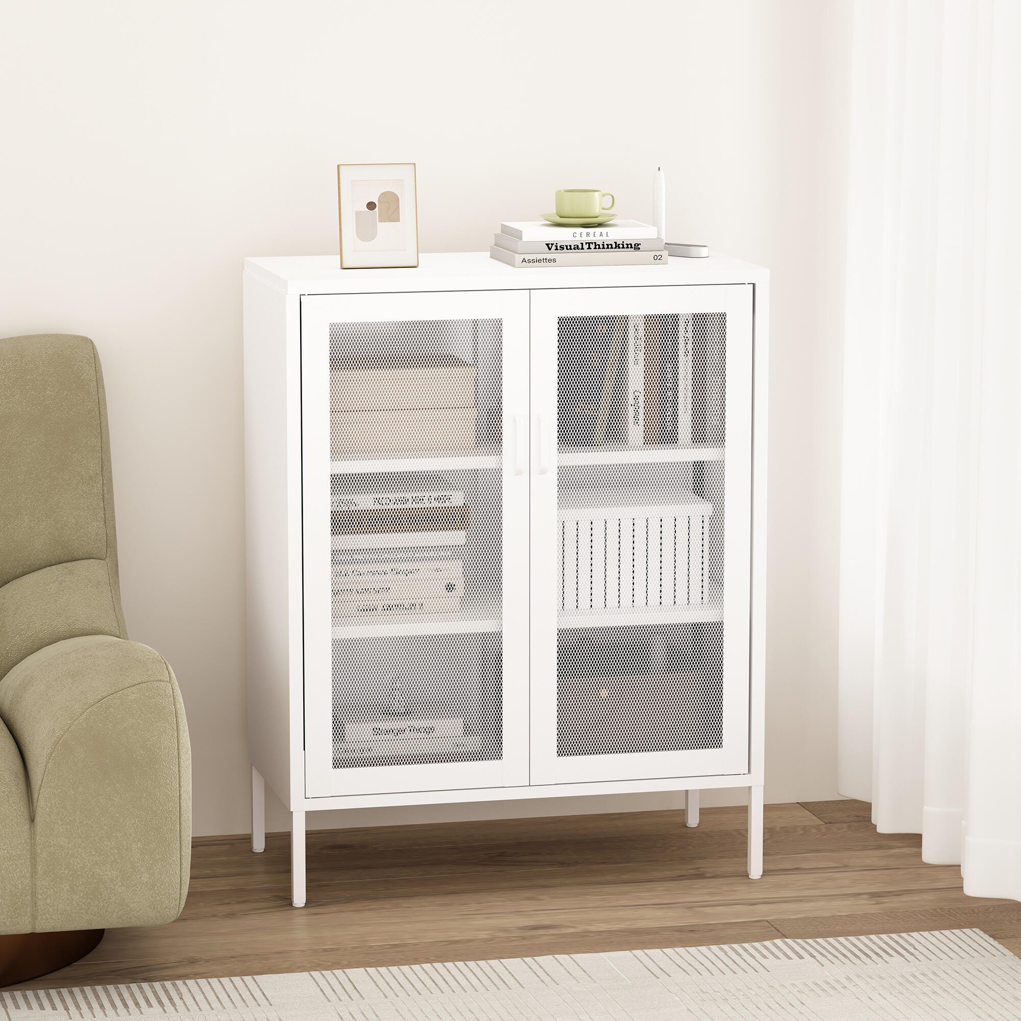 Click here for Manhattan Comfort Amelia 31 Accent Cabinet  White prices