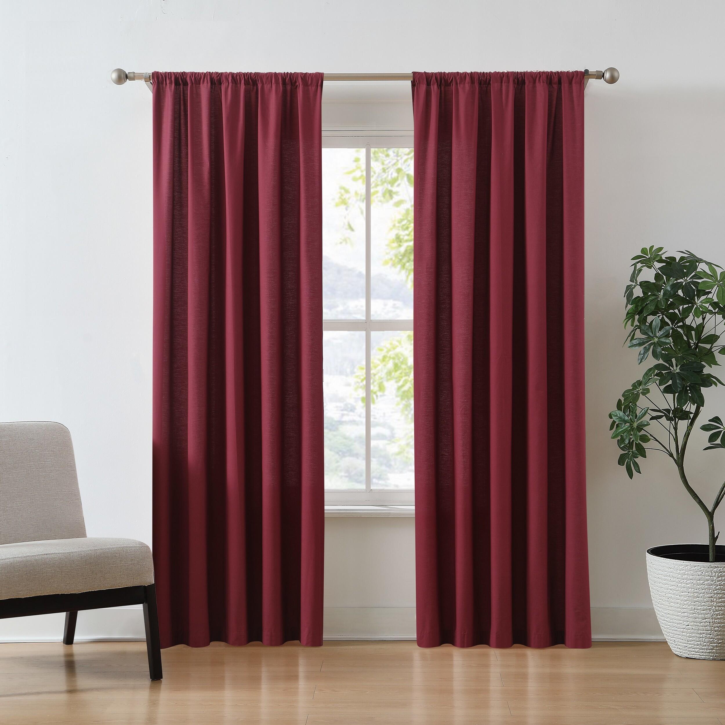Click here for Brooklyn Loom 96 Window Panel Pair  Burgundy prices