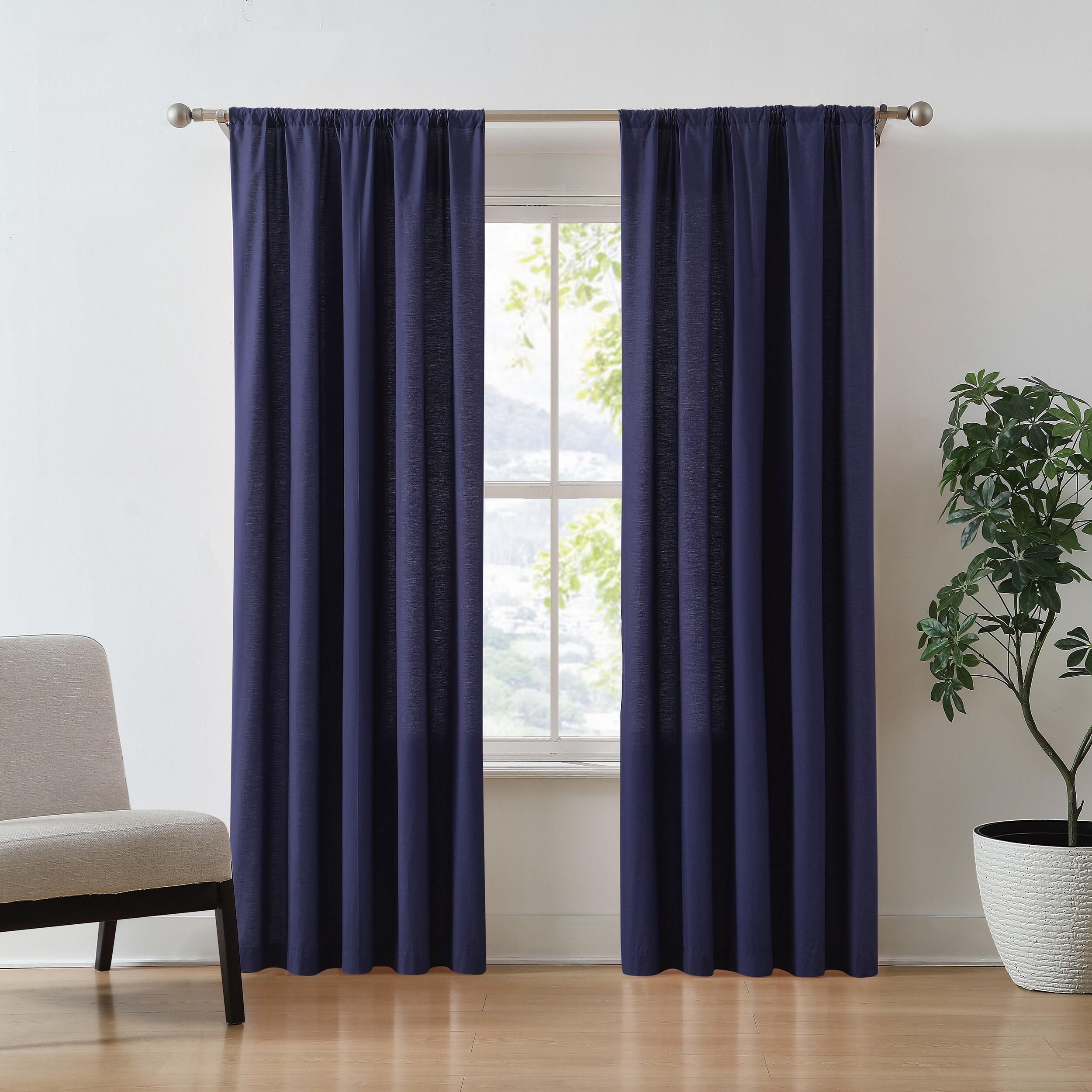 Click here for Brooklyn Loom 84 Window Panel Pair  Navy prices