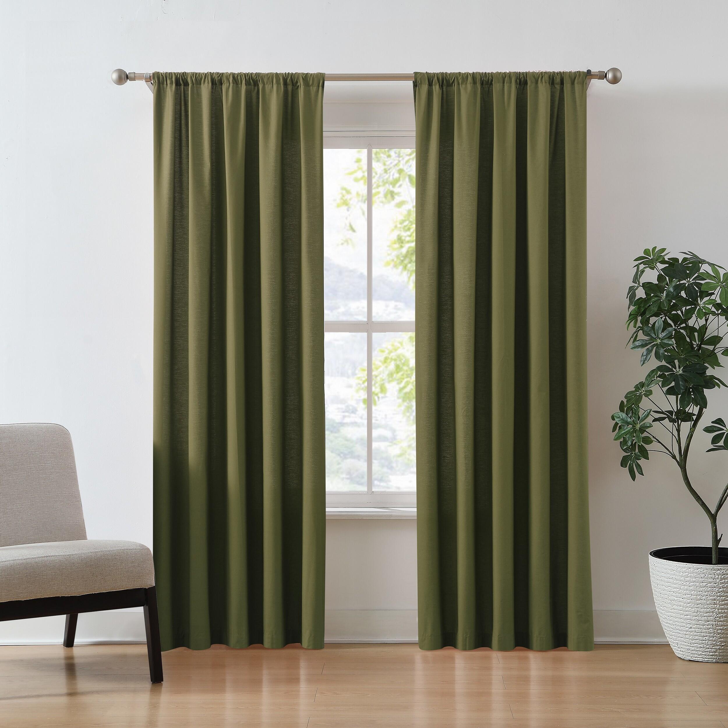 Click here for Brooklyn Loom 84 Window Panel Pair  Olive Green prices