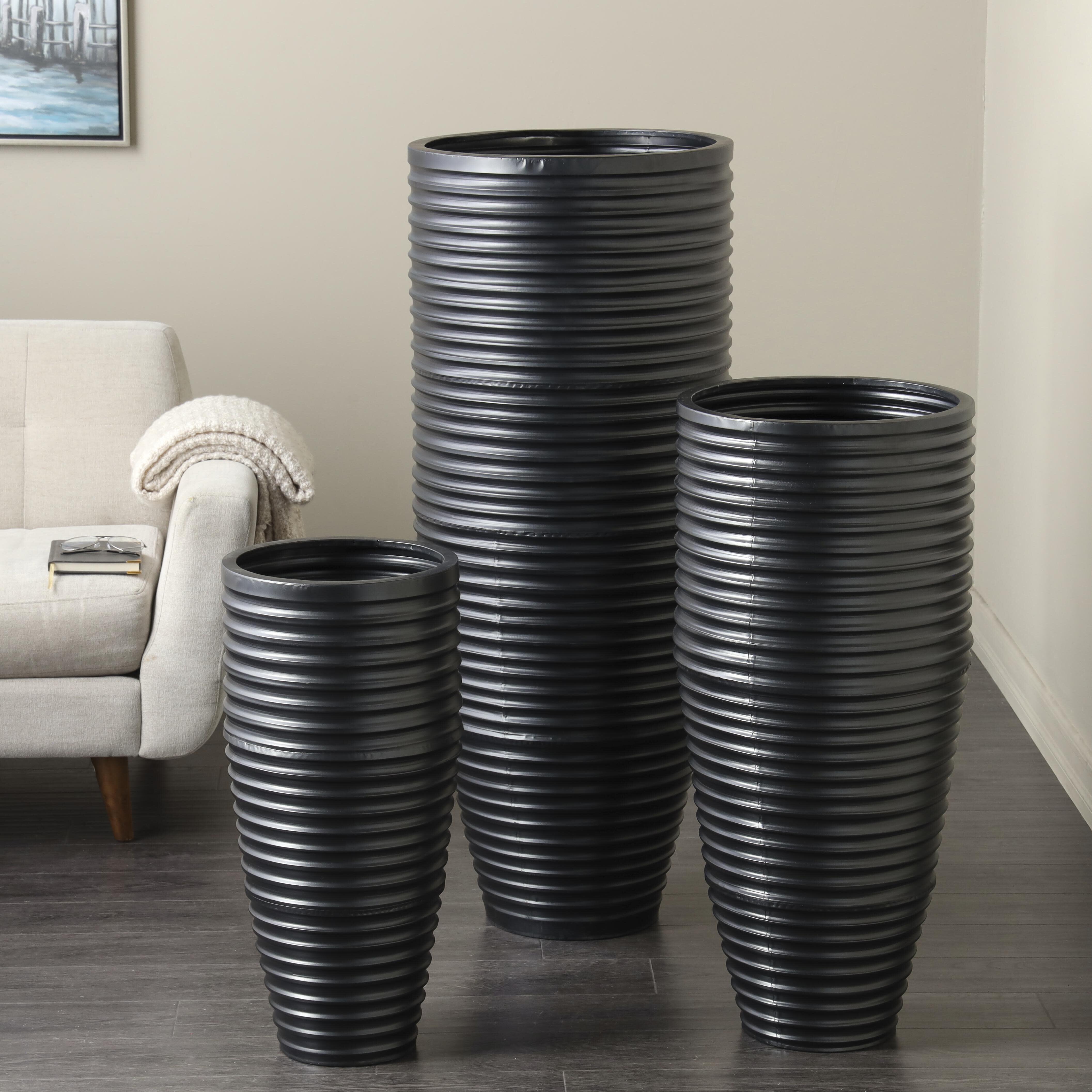Click here for Bayberry Lane Decorative Tall Vase Set  Black prices