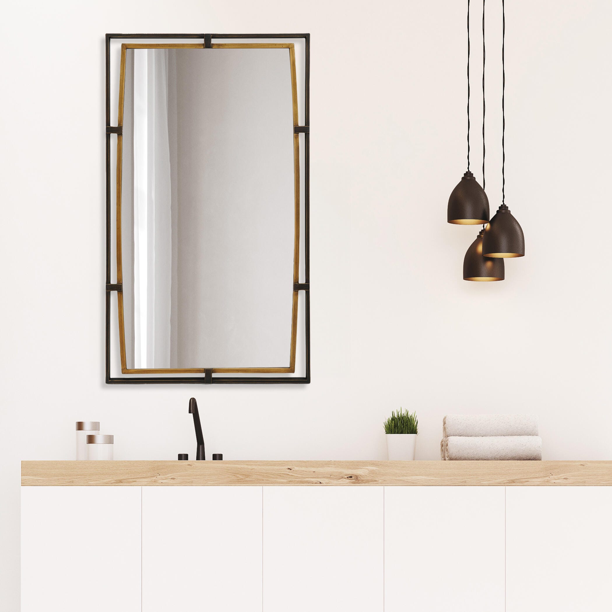 Click here for Exalted Living Wall Mirror  Brown prices