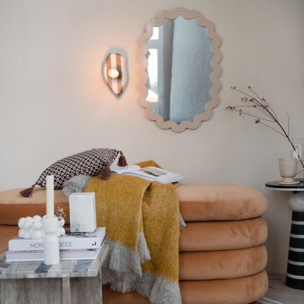 Click here for Storied Home Scalloped Wall Mirror  Cream prices