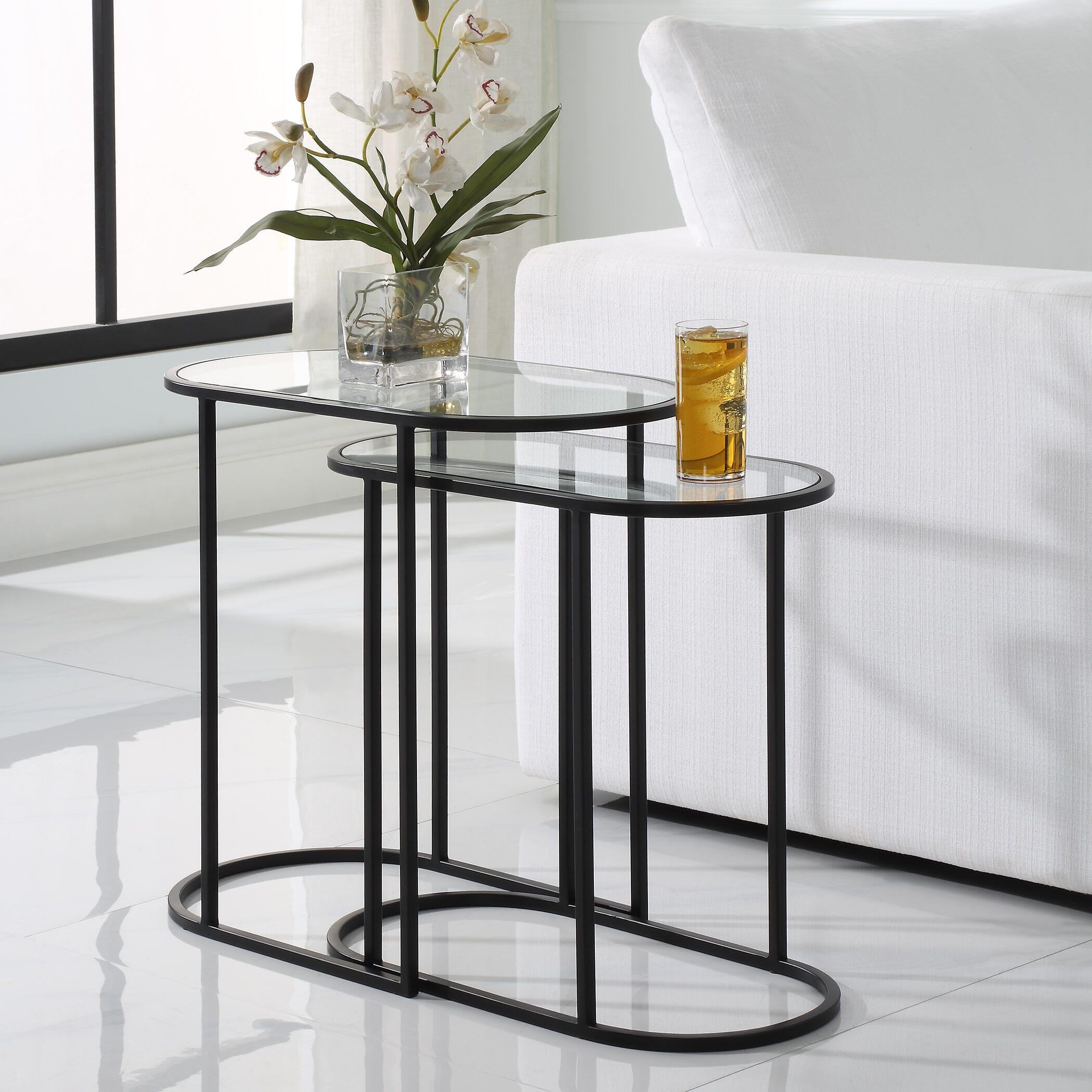 Click here for Exalted Living Nesting Accent Table  Black prices