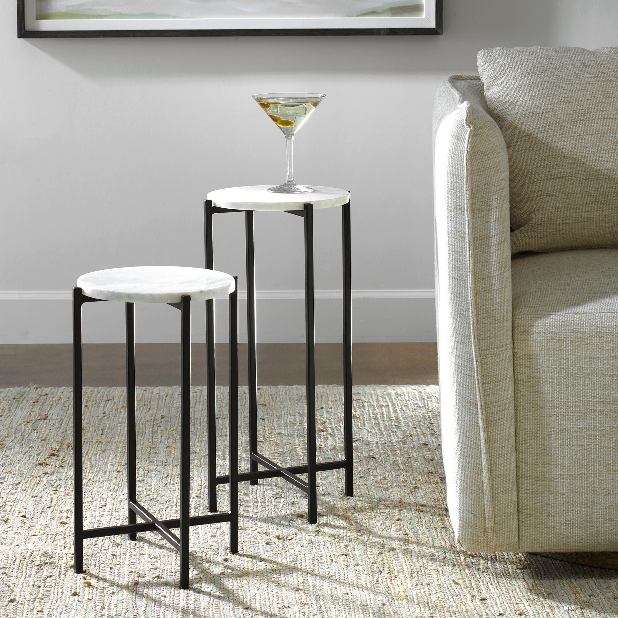 Click here for Exalted Living Accent Table (Set of 2)  White prices