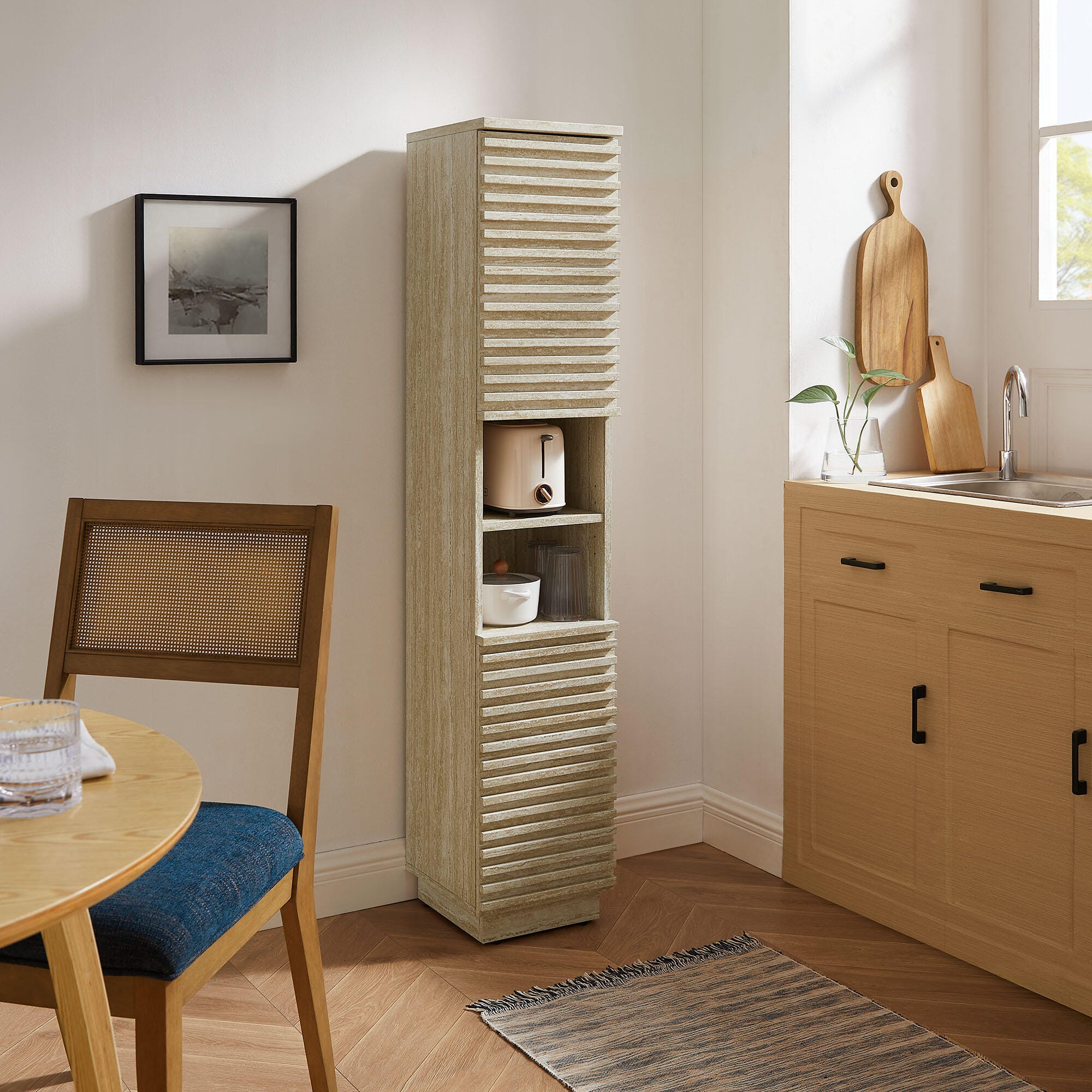 Click here for Modway Render Linen Storage Cabinet  Travertine prices