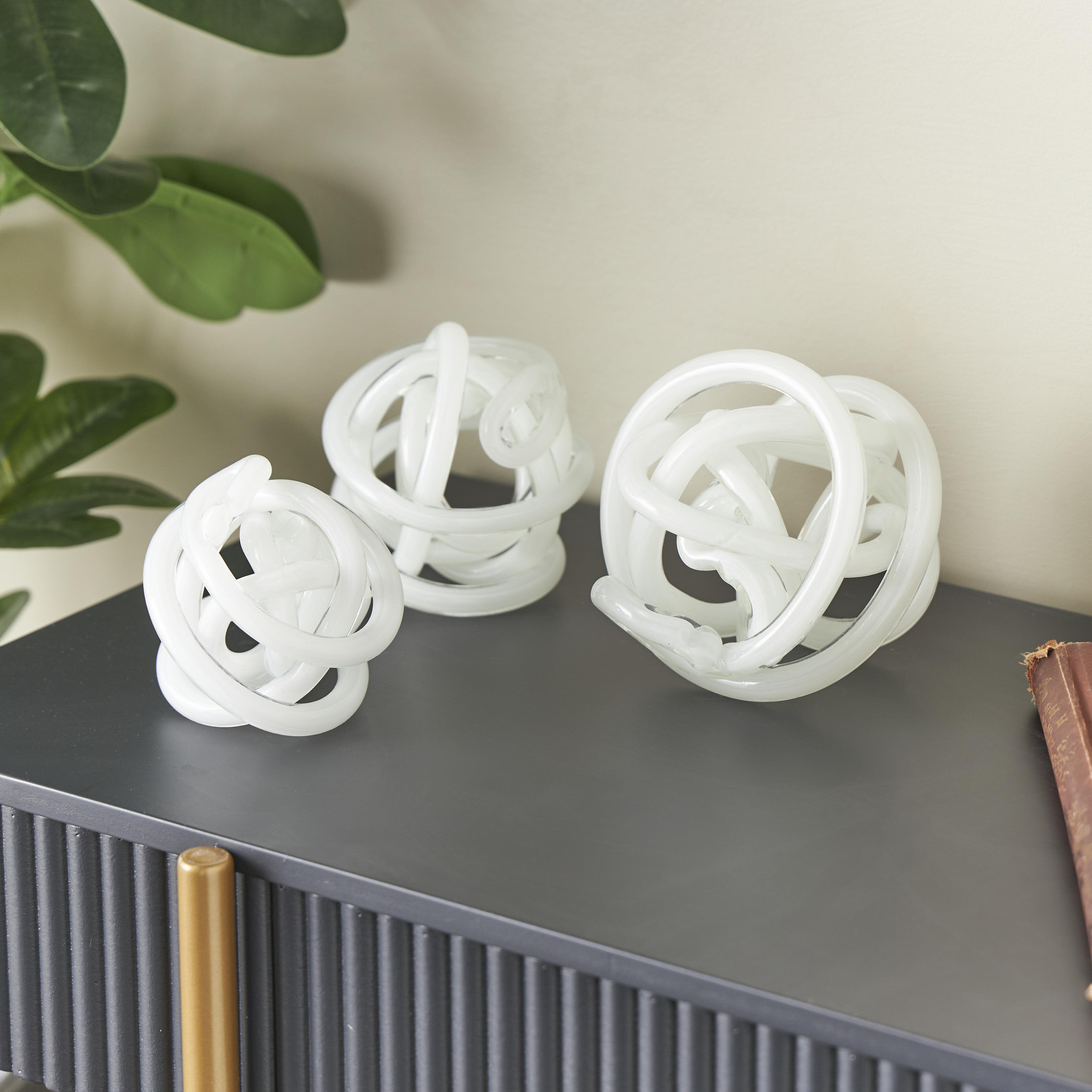 Click here for Bayberry Lane Ball Sculpture (Set of 3)  White prices