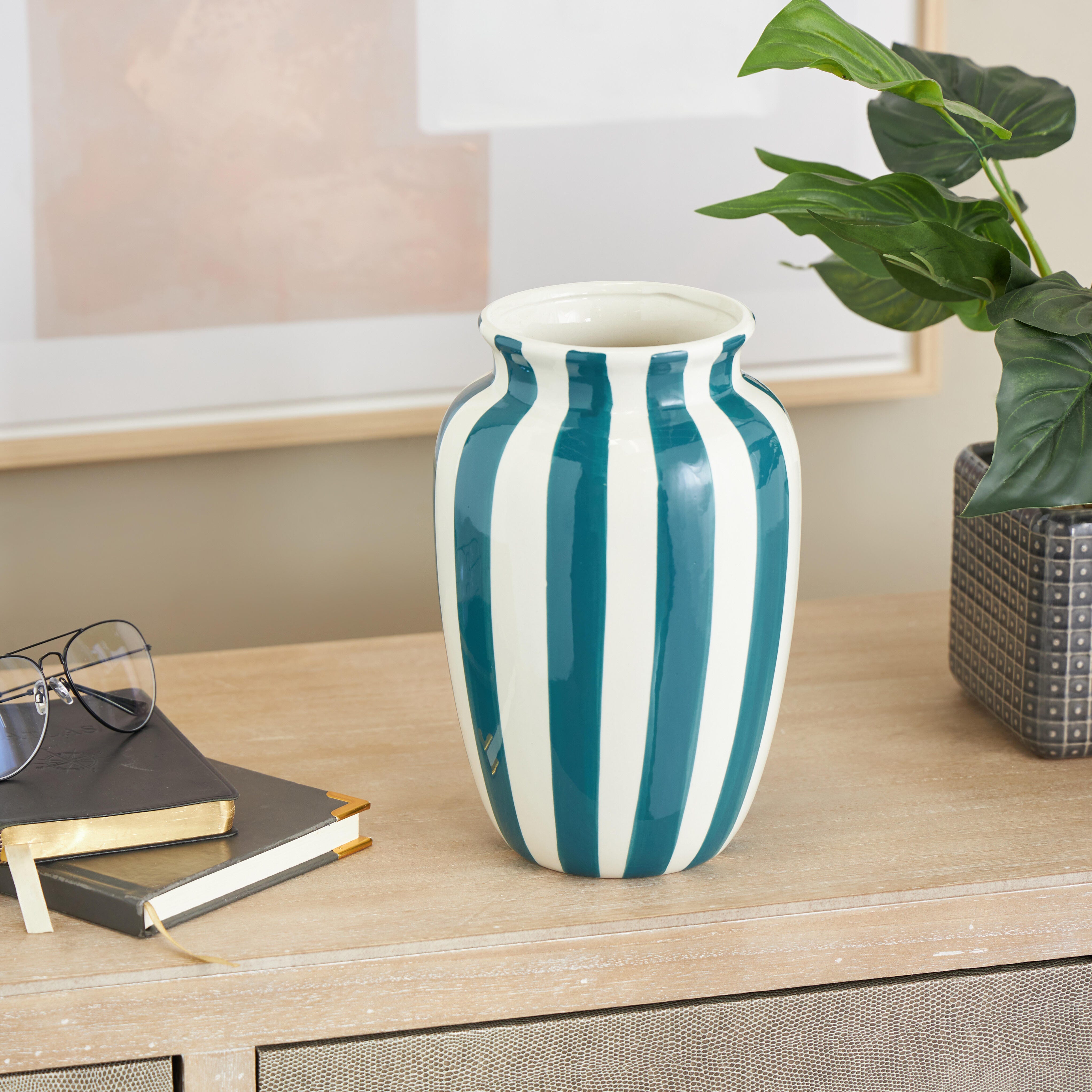 Click here for Bayberry Lane Decorative Vase with Vertical Stripe... prices