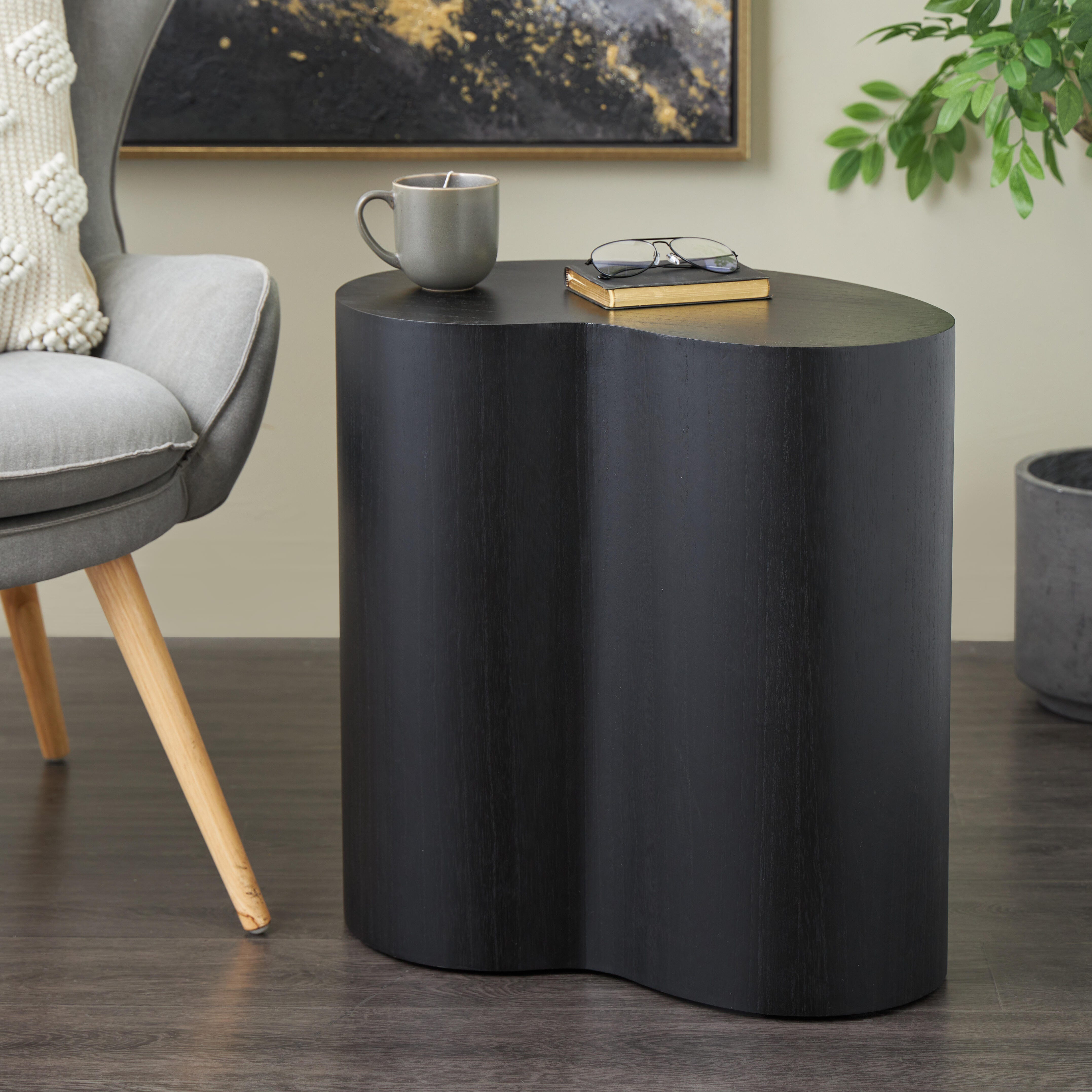 Click here for Bayberry Lane Heart Accent Table  Black prices