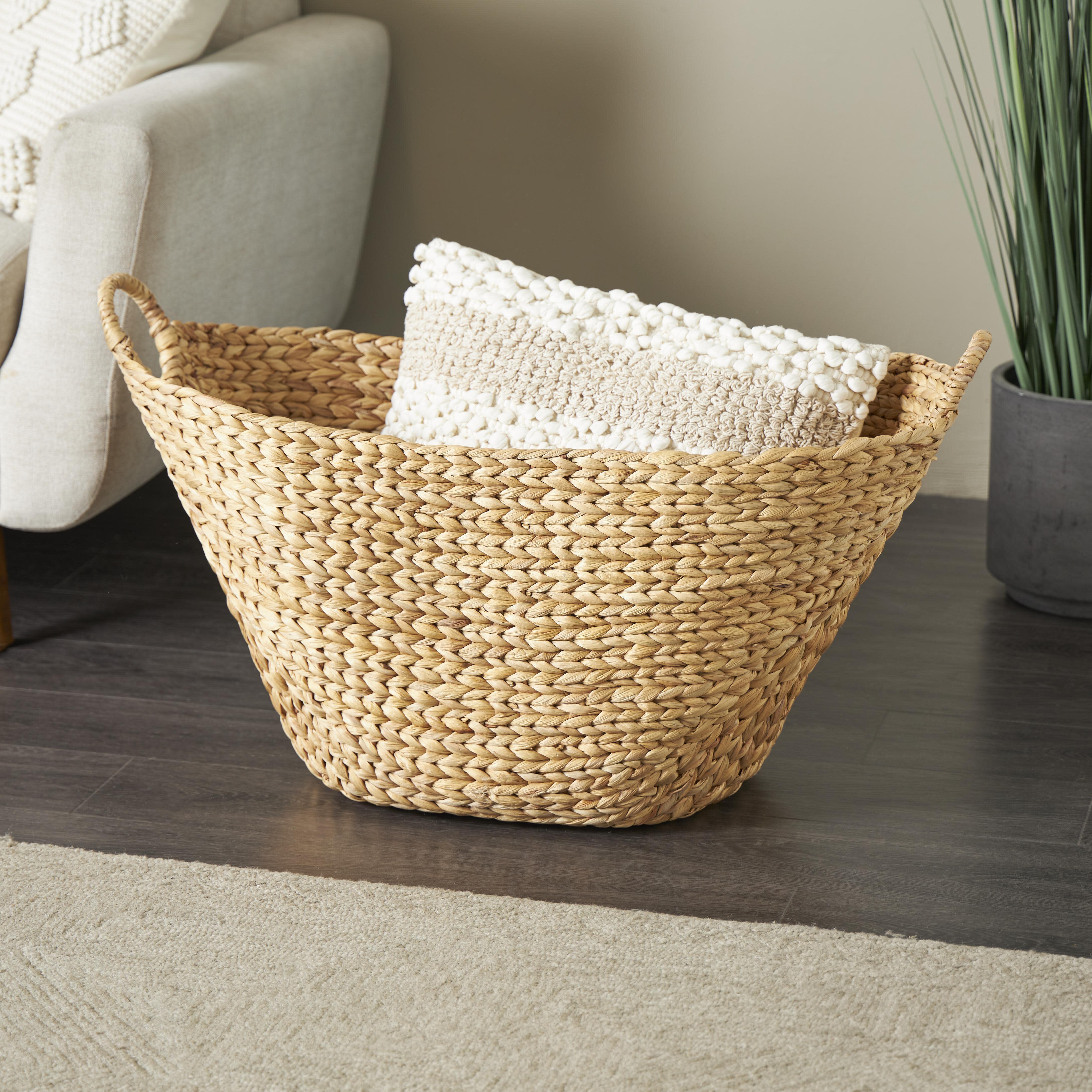 Click here for Bayberry Lane Woven Storage Basket  Brown prices