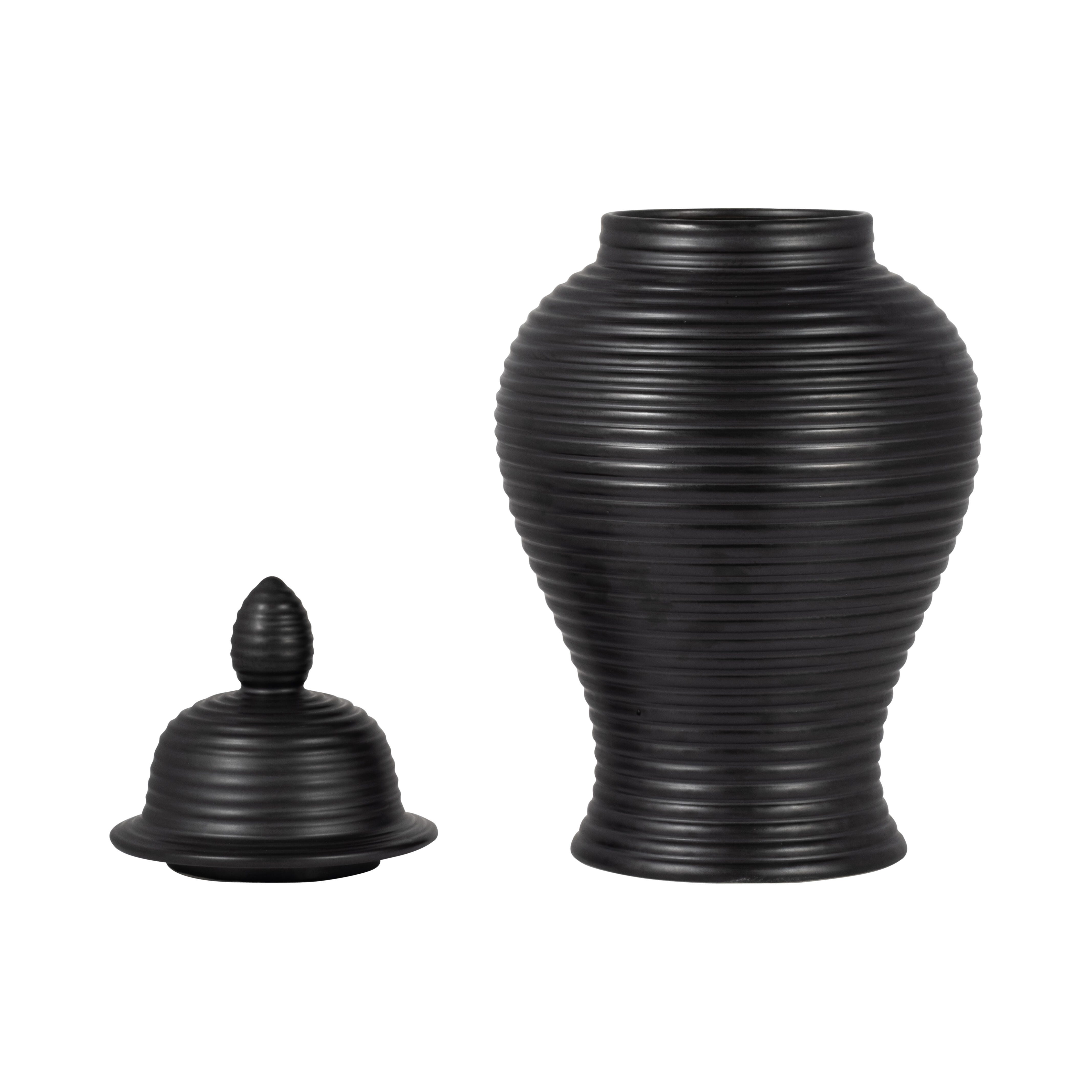 Click here for Ashley Luxe Medium Ceramic Temple Jar  Black prices