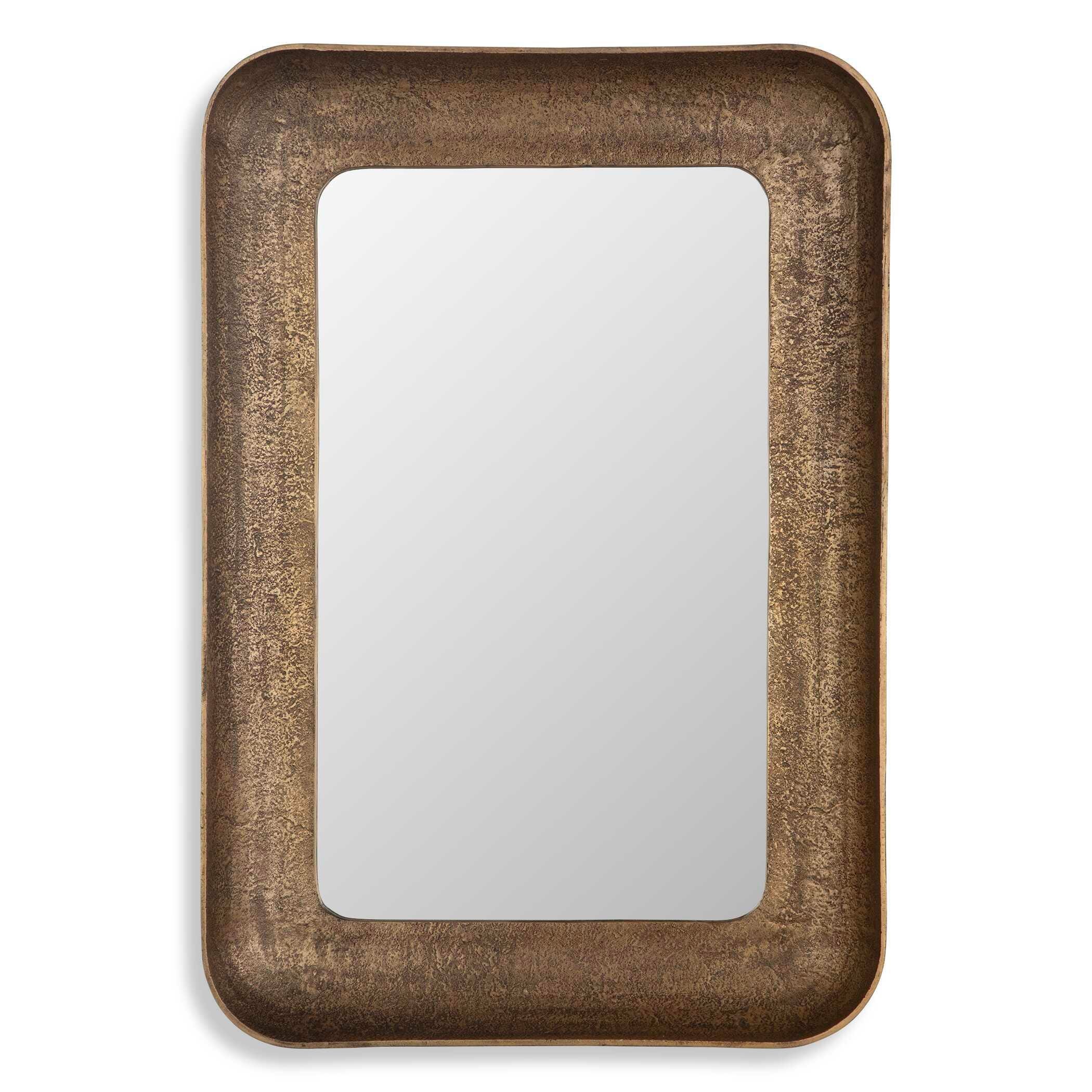 Click here for Ashley Luxe Cast Sloped Frame Wall Mirror  Brass F... prices