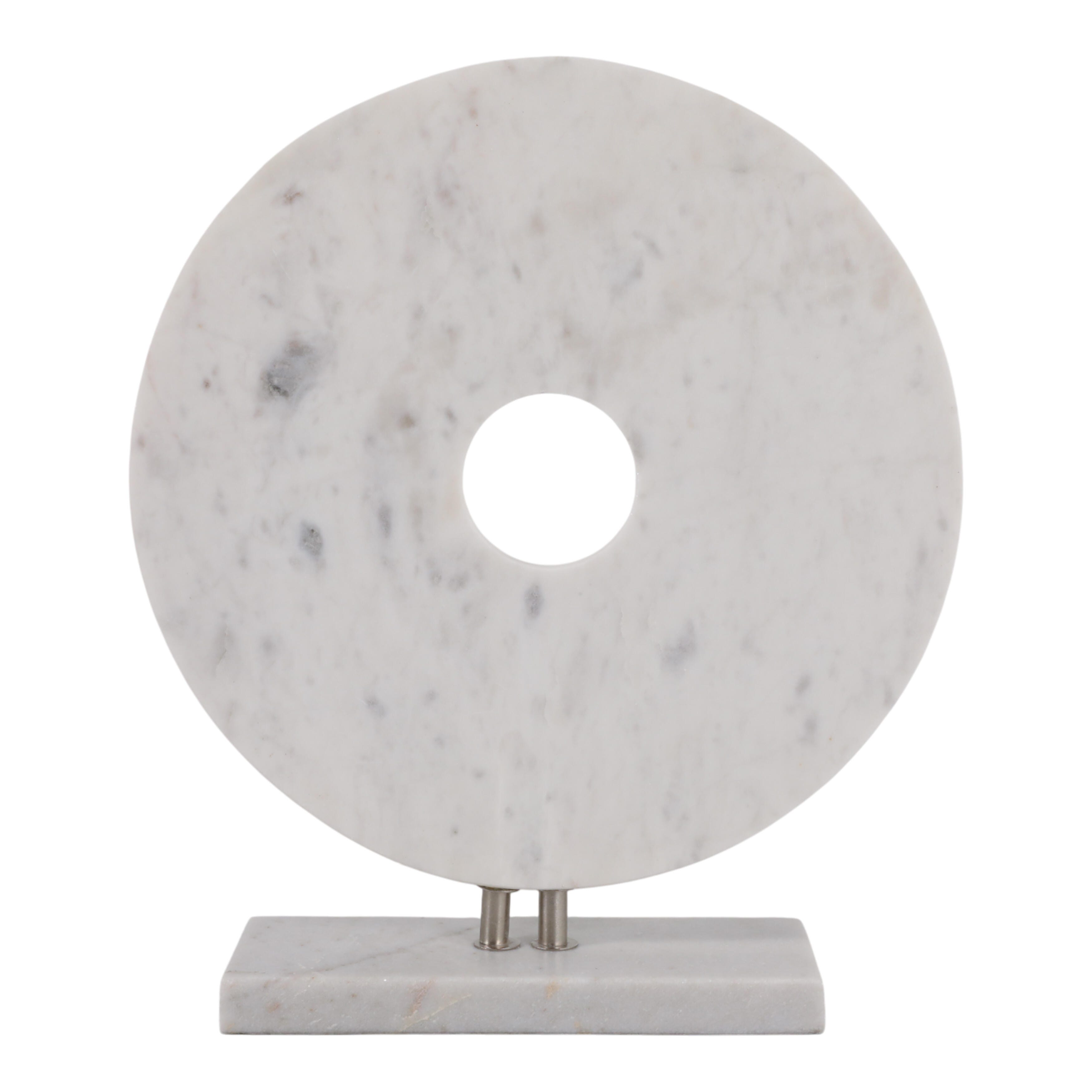Click here for Ashley Luxe Marble Disc Sculpture  White prices