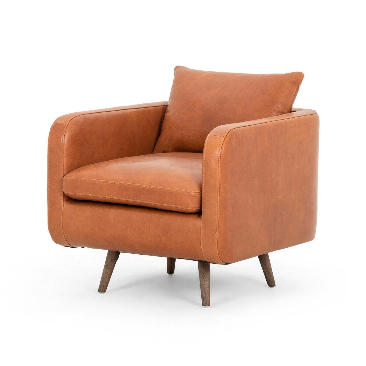 Click here for Ashley Luxe Top-Grain Leather Swivel Accent Chair... prices