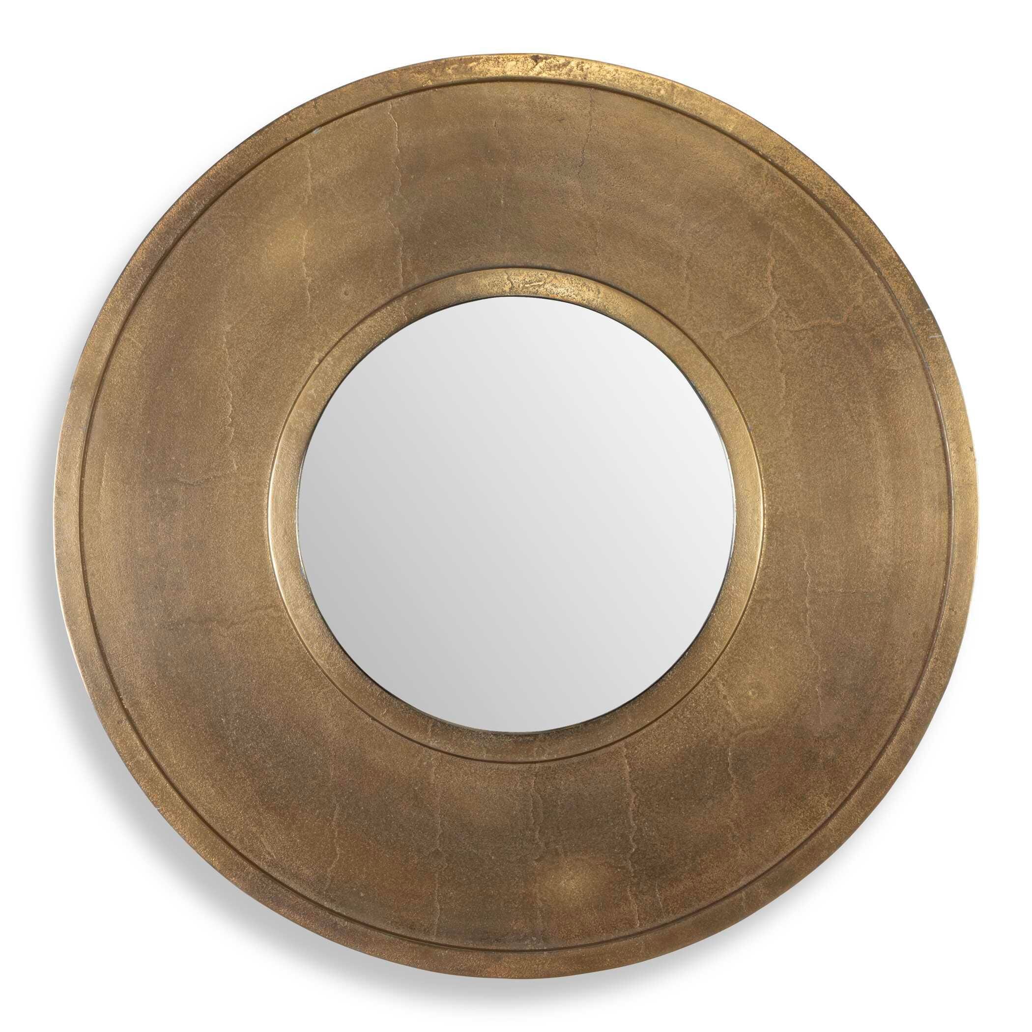 Click here for Ashley Luxe Cast Round Wall Mirror  Brass Finish prices