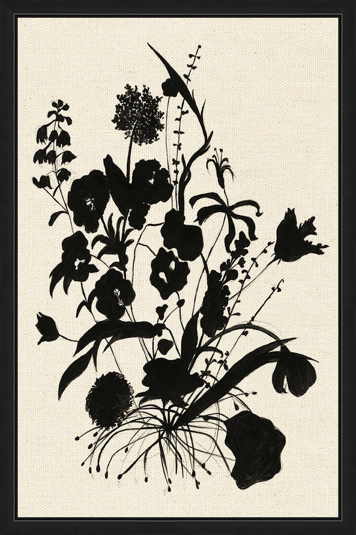 Click here for Ashley Luxe Silhouetted Wildflowers Giclée Canvas... prices