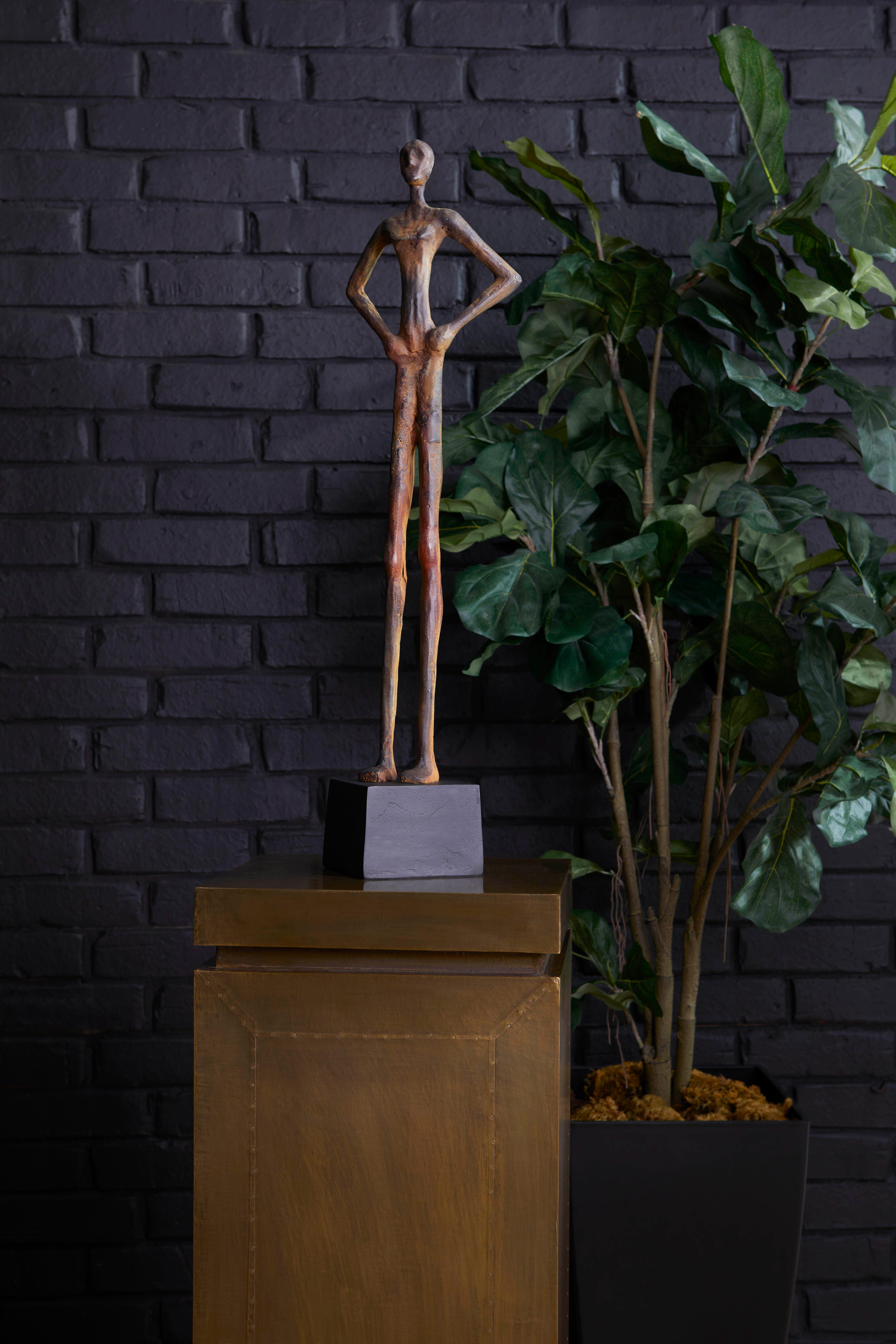 Click here for Ashley Luxe Antique Brass Pedestal prices