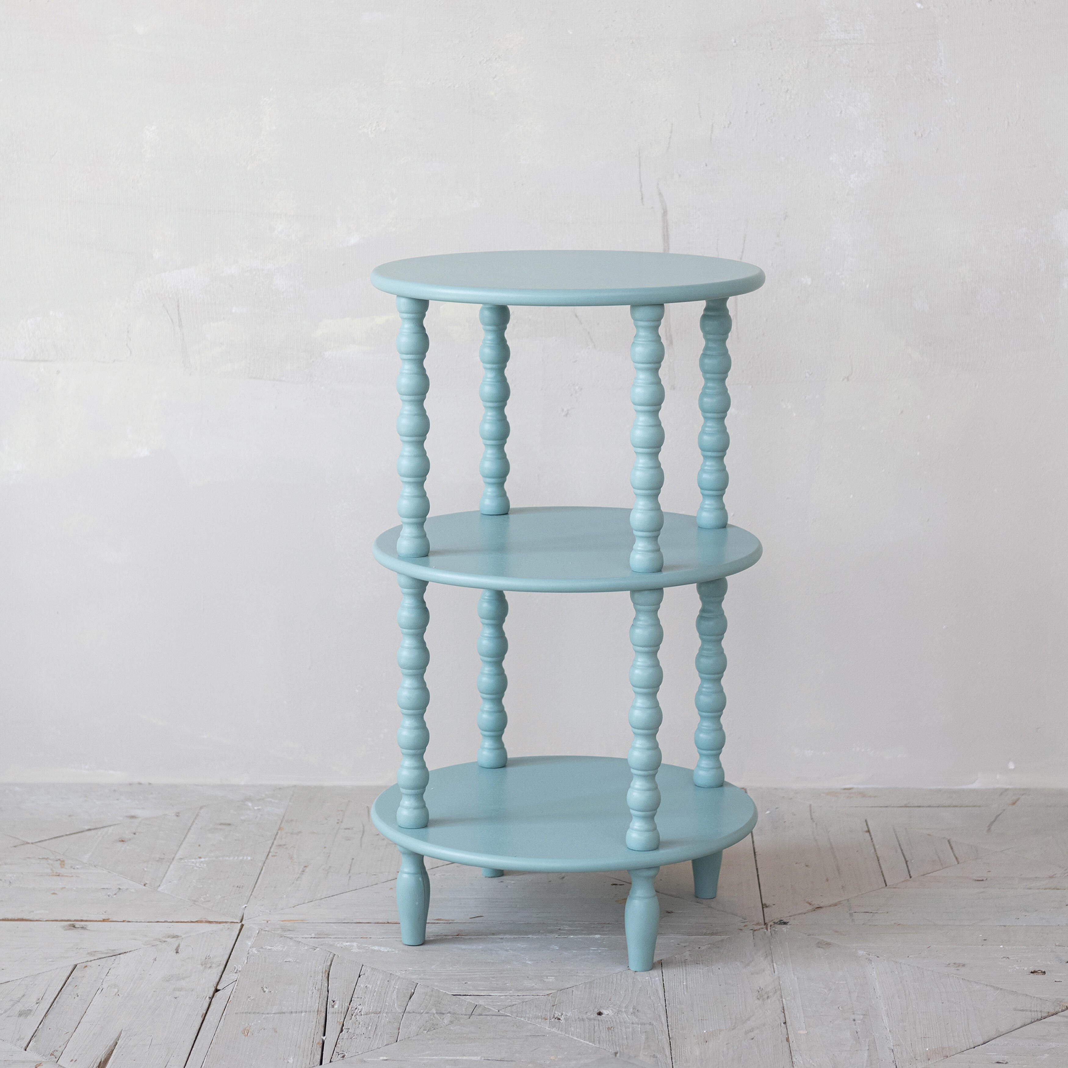 Click here for Storied Home Round Accent Table  Aqua prices
