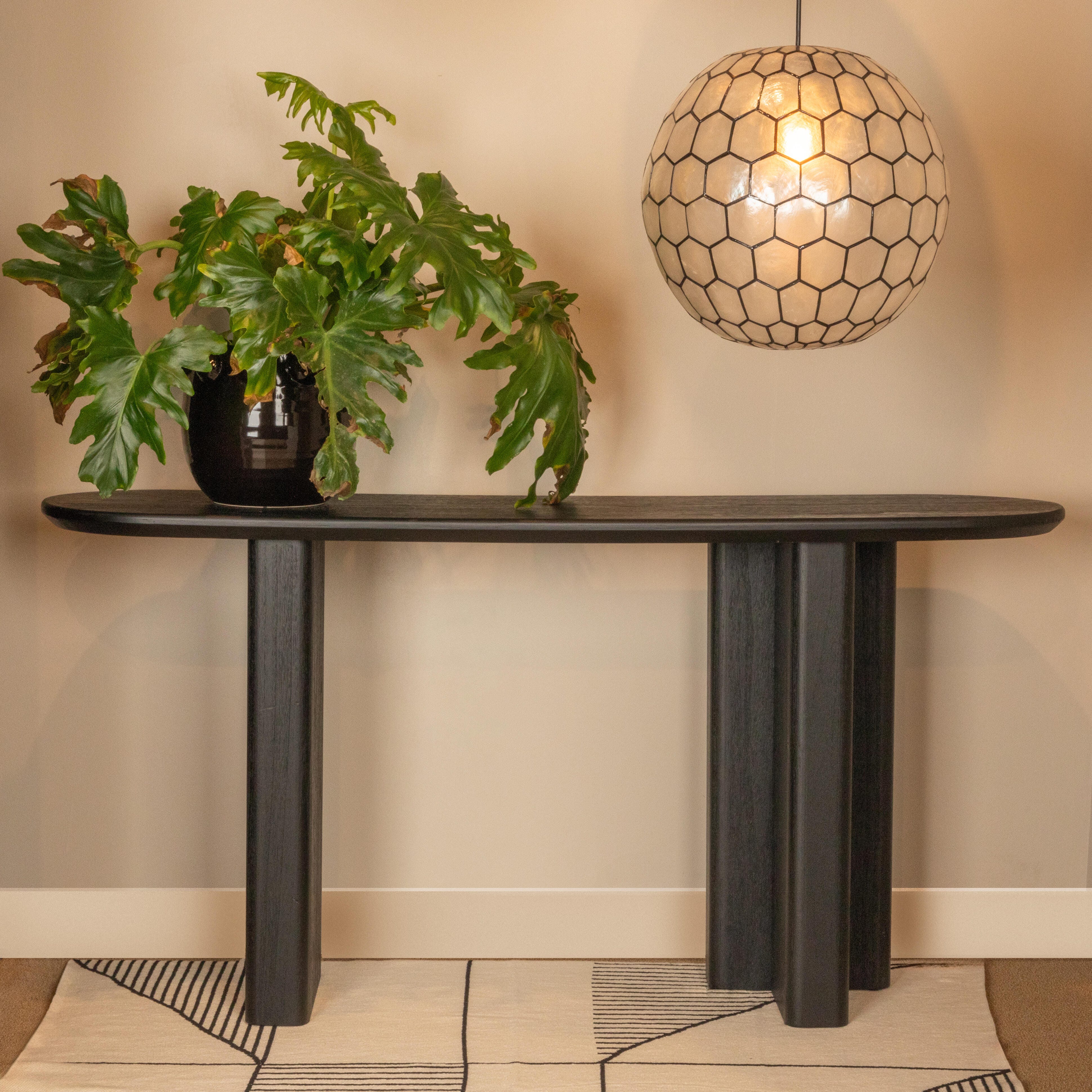 Click here for Storied Home Asymmetrical Console Table  Black prices