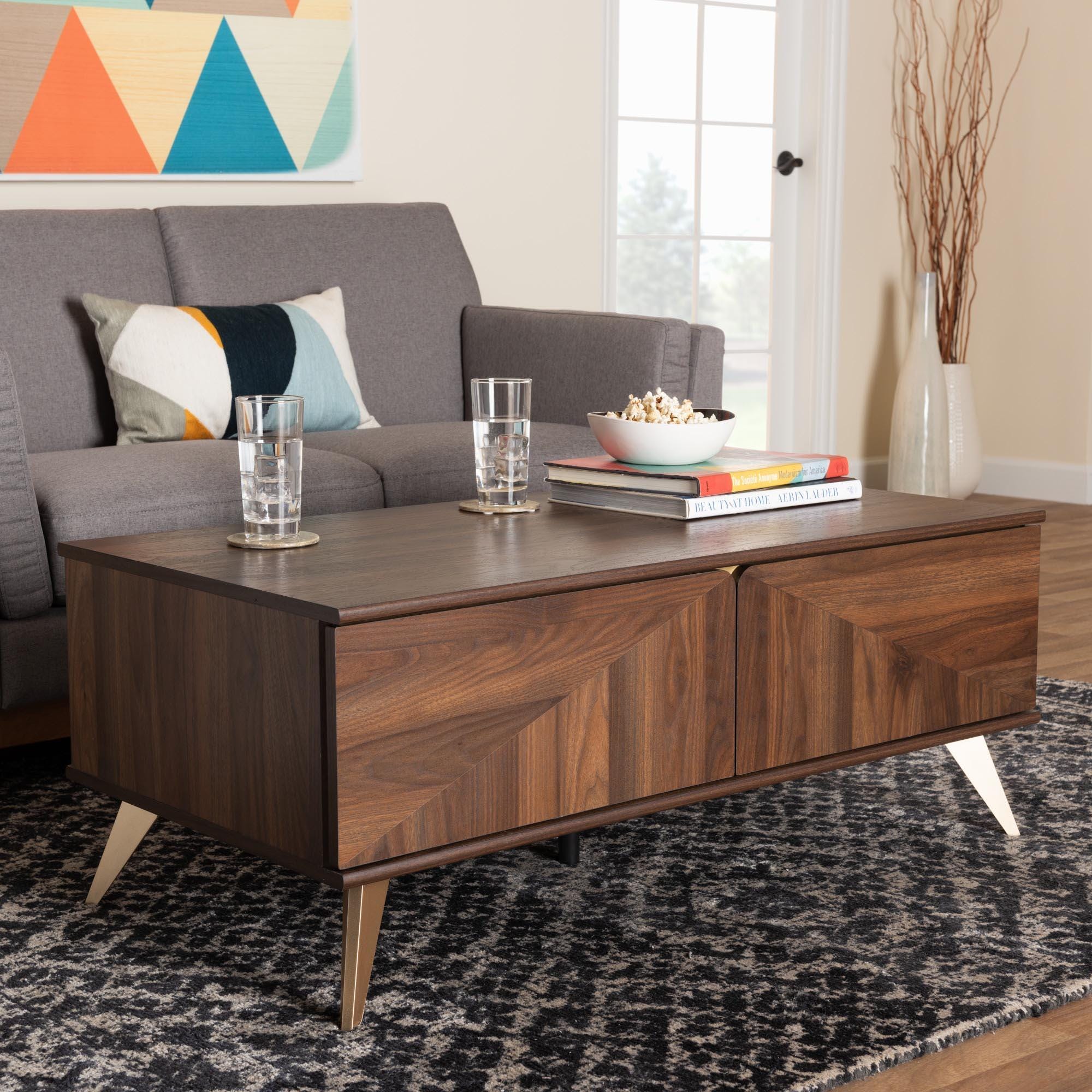Click here for Baxton Studio Graceland Coffee Table  Walnut Brown... prices