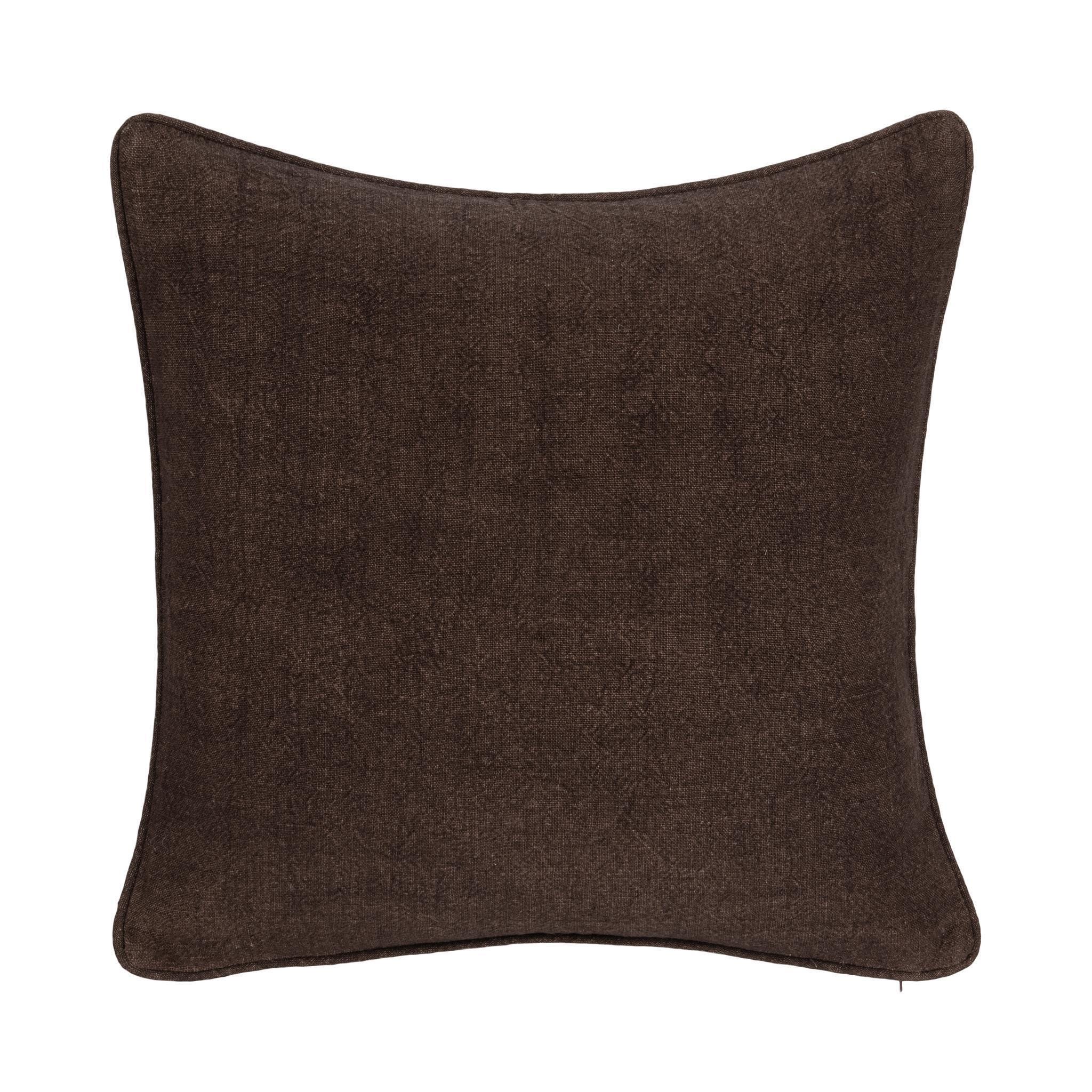 Click here for Ashley Luxe Stonewashed Linen Throw Pillow  Chocol... prices