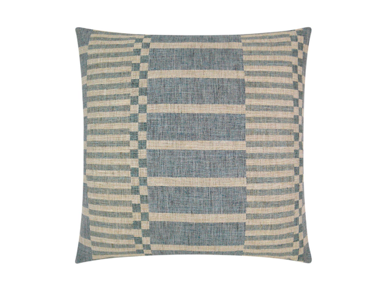 Click here for Ashley Luxe Paneled Stripe Throw Pillow  Blue prices