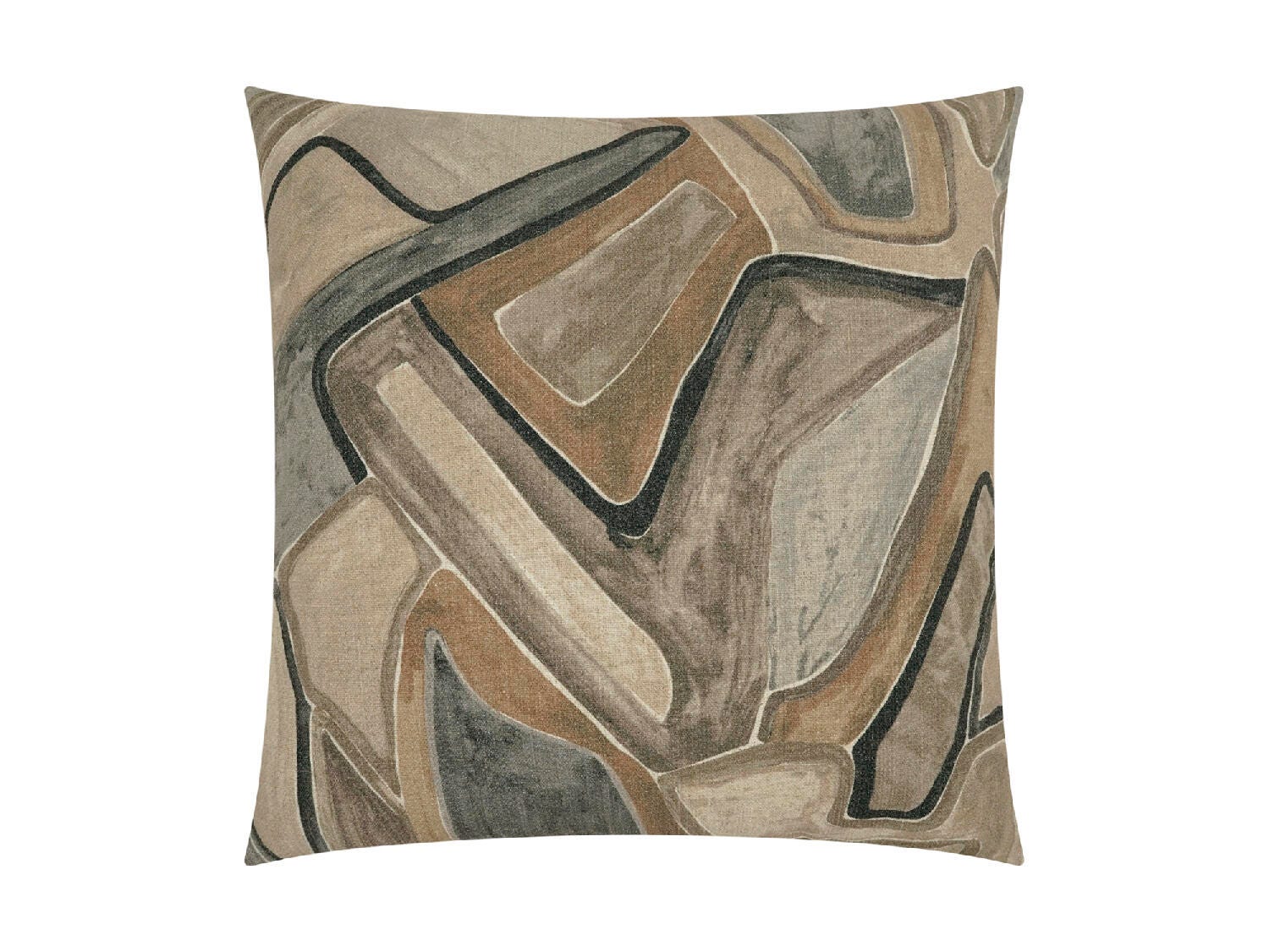 Click here for Ashley Luxe Abstract Brushstroke Throw Pillow  Caf... prices