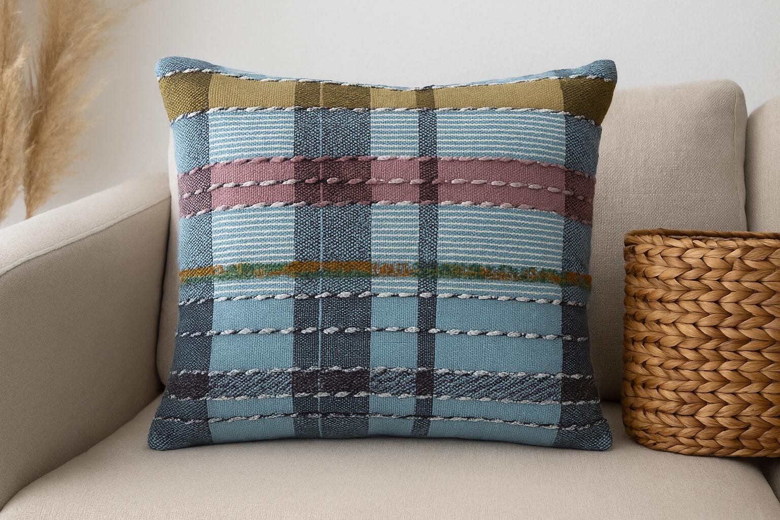 Click here for Storied Home Madras Decorative Throw Pillow  Multi prices