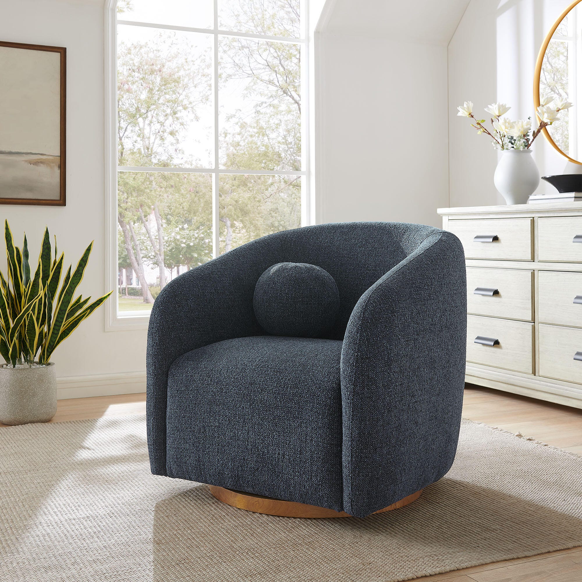 Click here for Modway Holland Swivel Accent Armchair  Navy prices