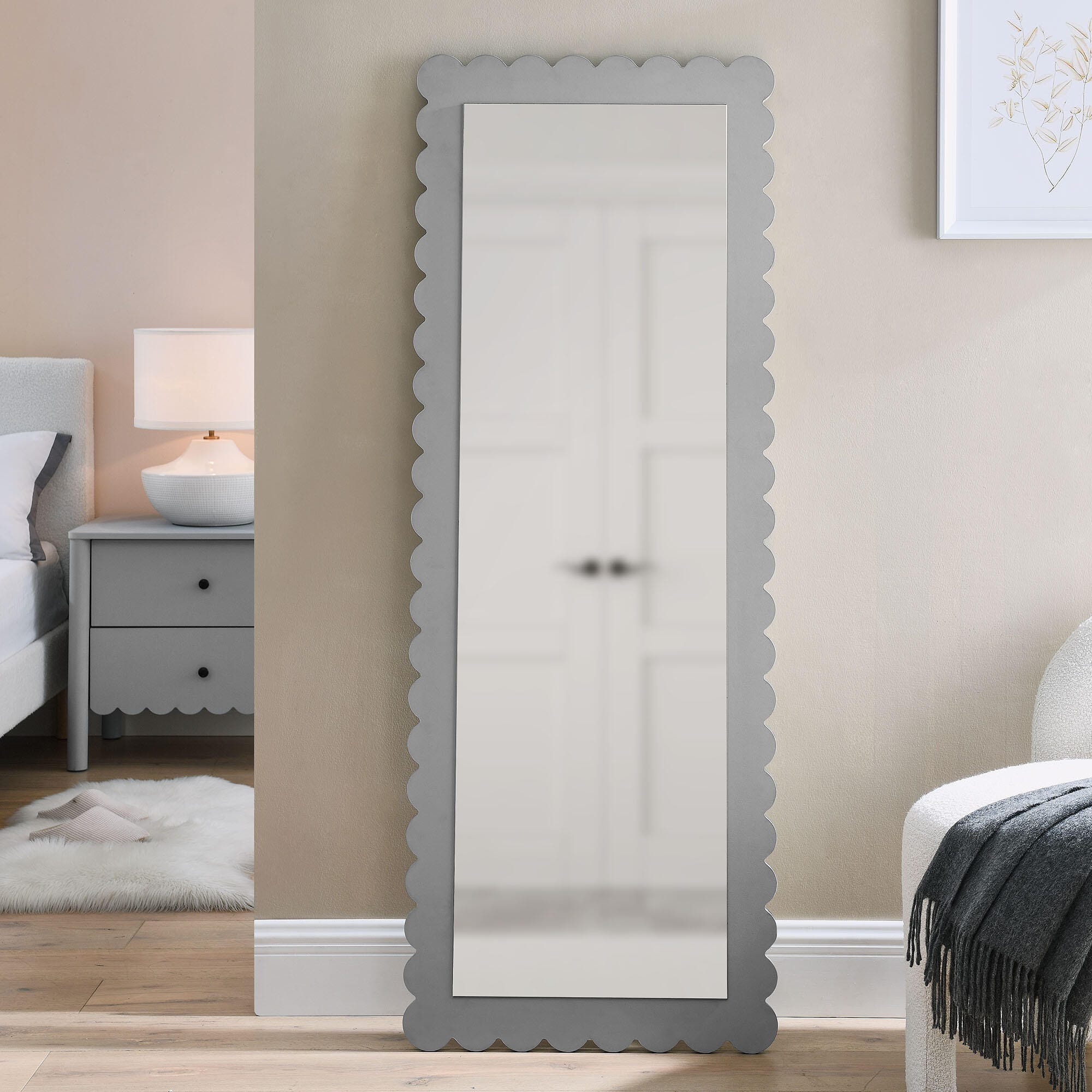 Click here for Modway Emmeline Floor Mirror  Light Gray prices