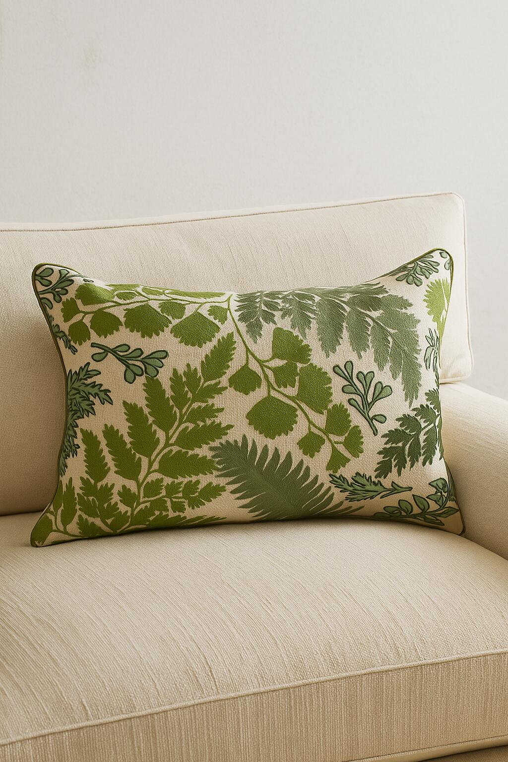 Click here for Storied Home Leafy Embroidered Decorative Pillow... prices