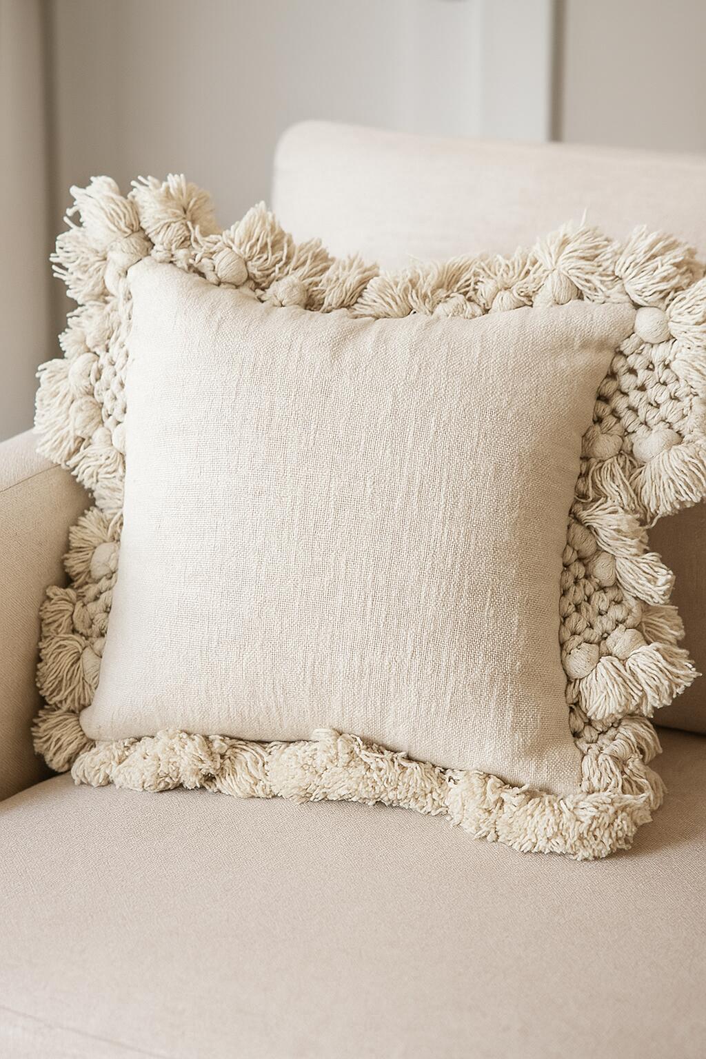 Click here for Storied Home Crochet Decorative Throw Pillow  Crea... prices