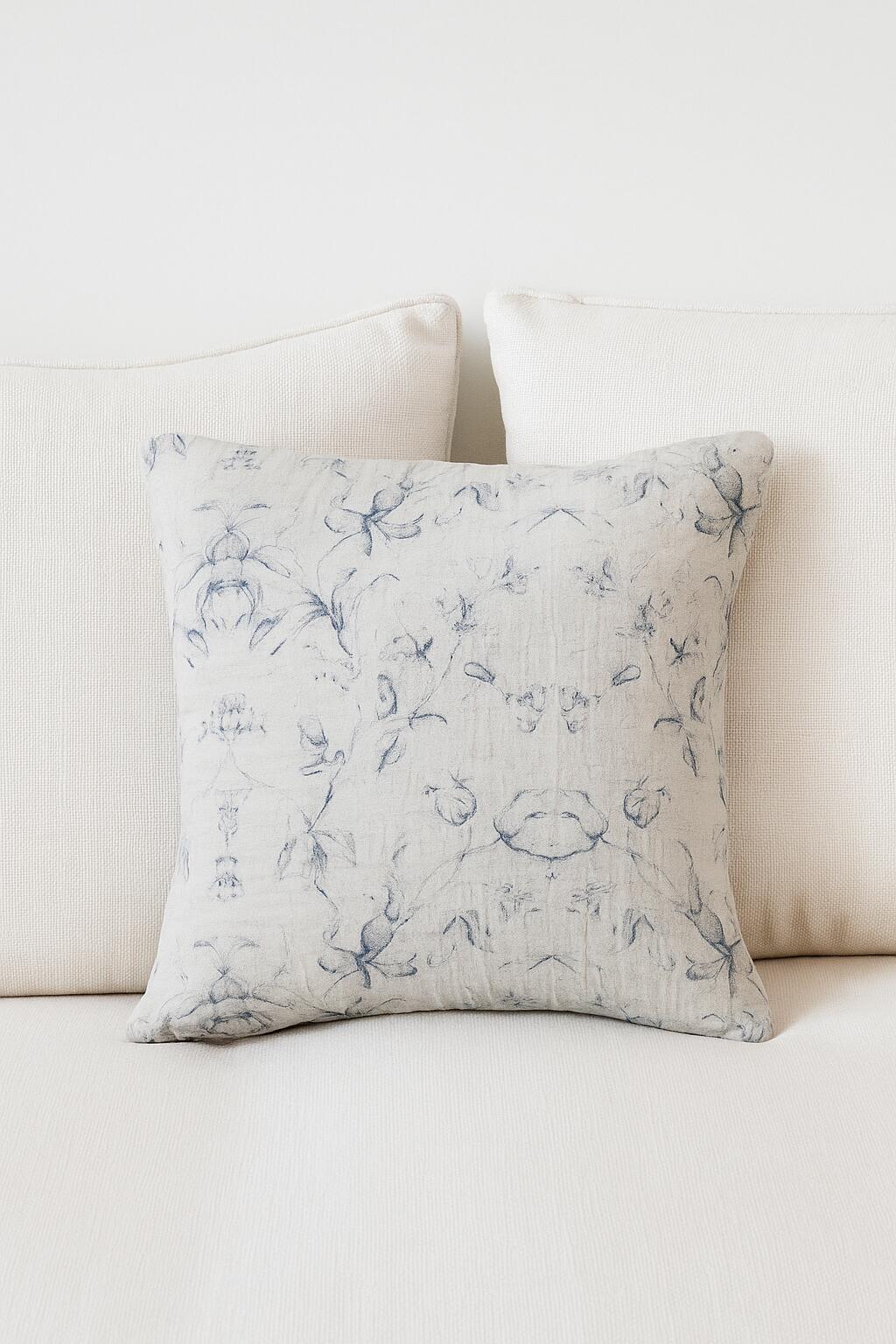 Click here for Storied Home Floral Decorative Throw Pillow  Blue prices