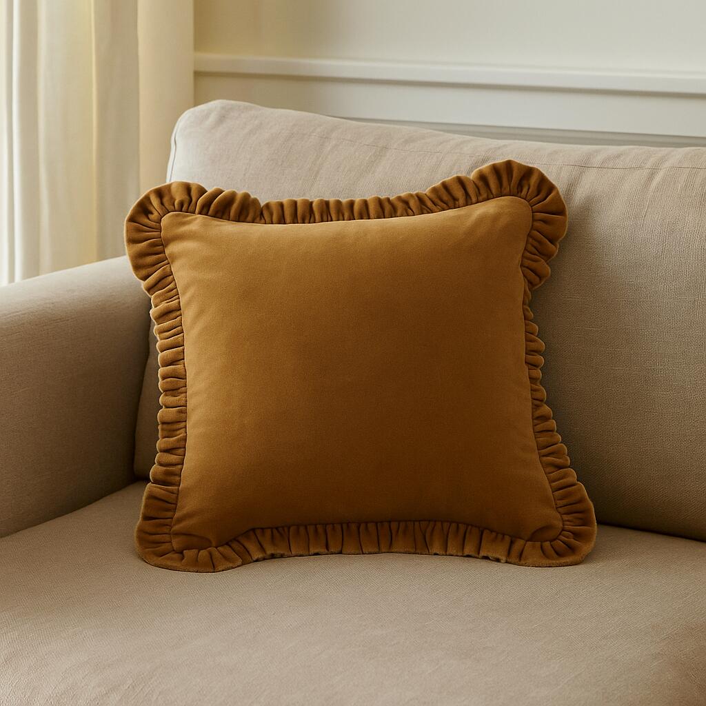 Click here for Storied Home Square Ruffled Decorative Throw Pillo... prices
