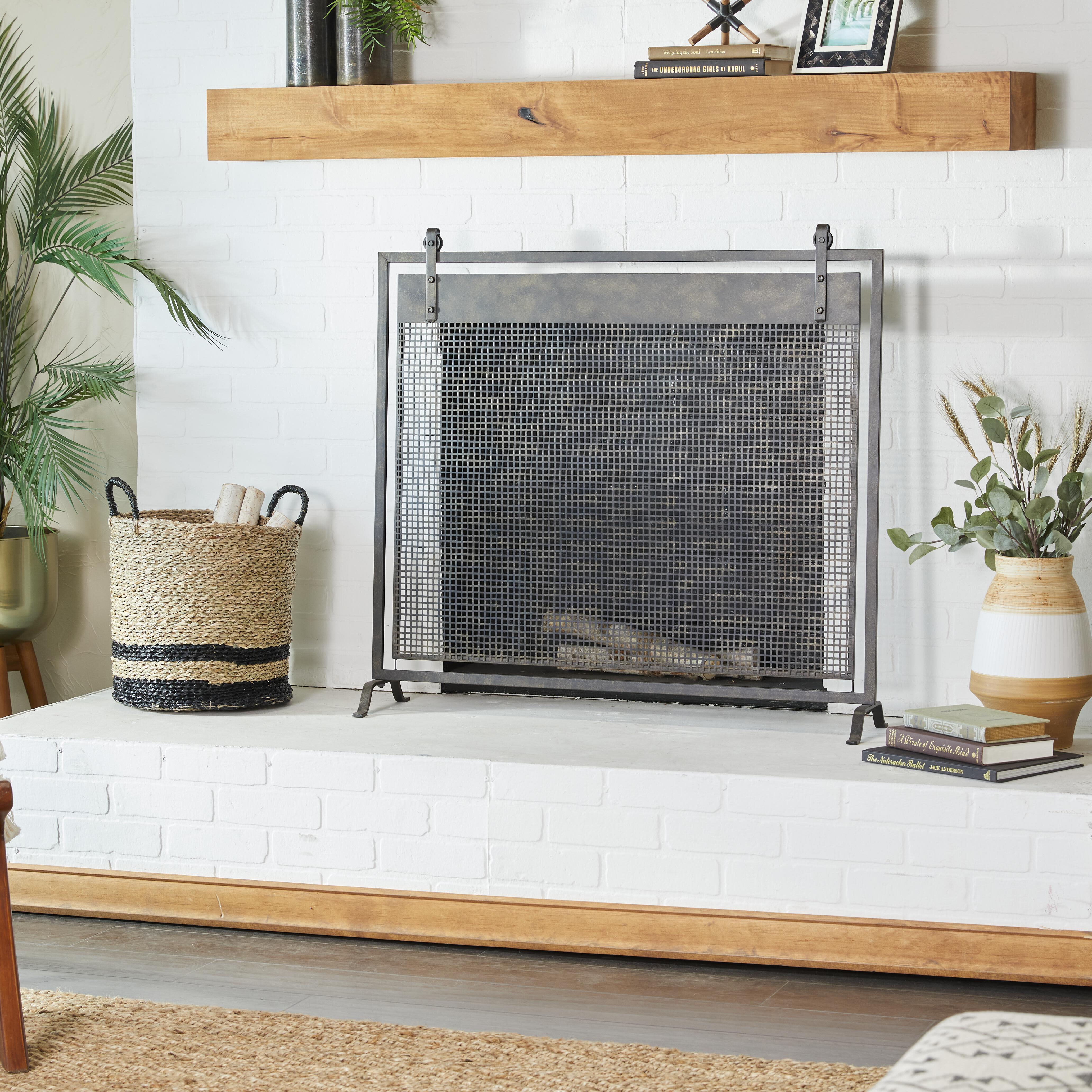 Click here for Bayberry Lane 38 x 35 Fireplace Screen  Black prices