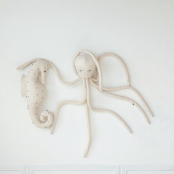 Click here for Storied Home Seahorse Shaped Pillow  White prices