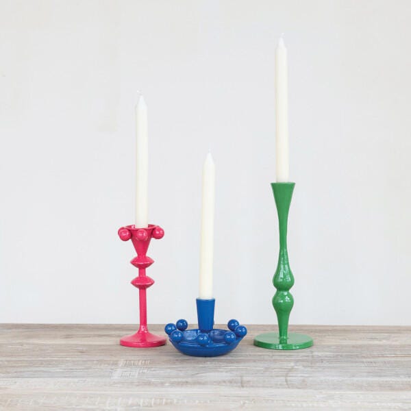 Click here for Storied Home Solid Candle Holder  Green prices
