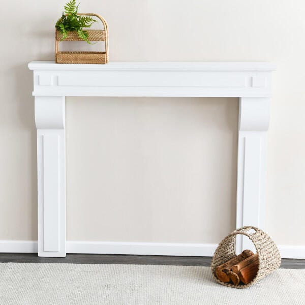 Click here for Storied Home 62 Decorative Fireplace Mantel  White prices