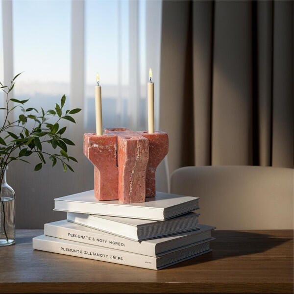 Click here for Storied Home Interlocking Candle Holder  Red prices