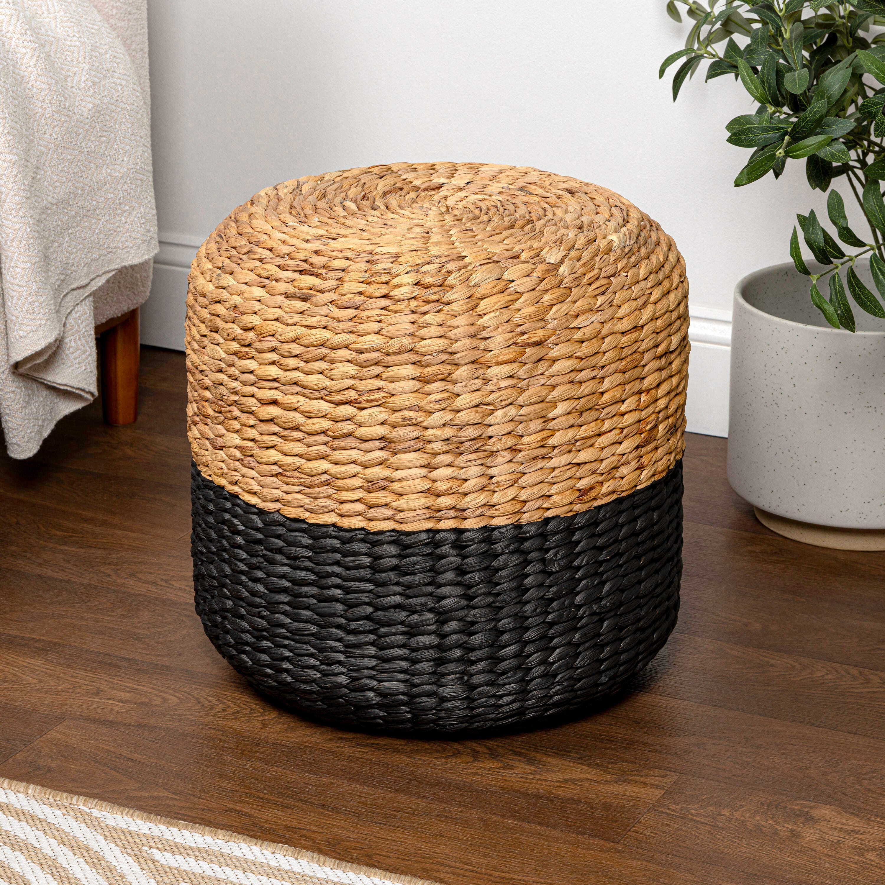Click here for JONATHAN Y Aimee Stool  Black/Natural prices