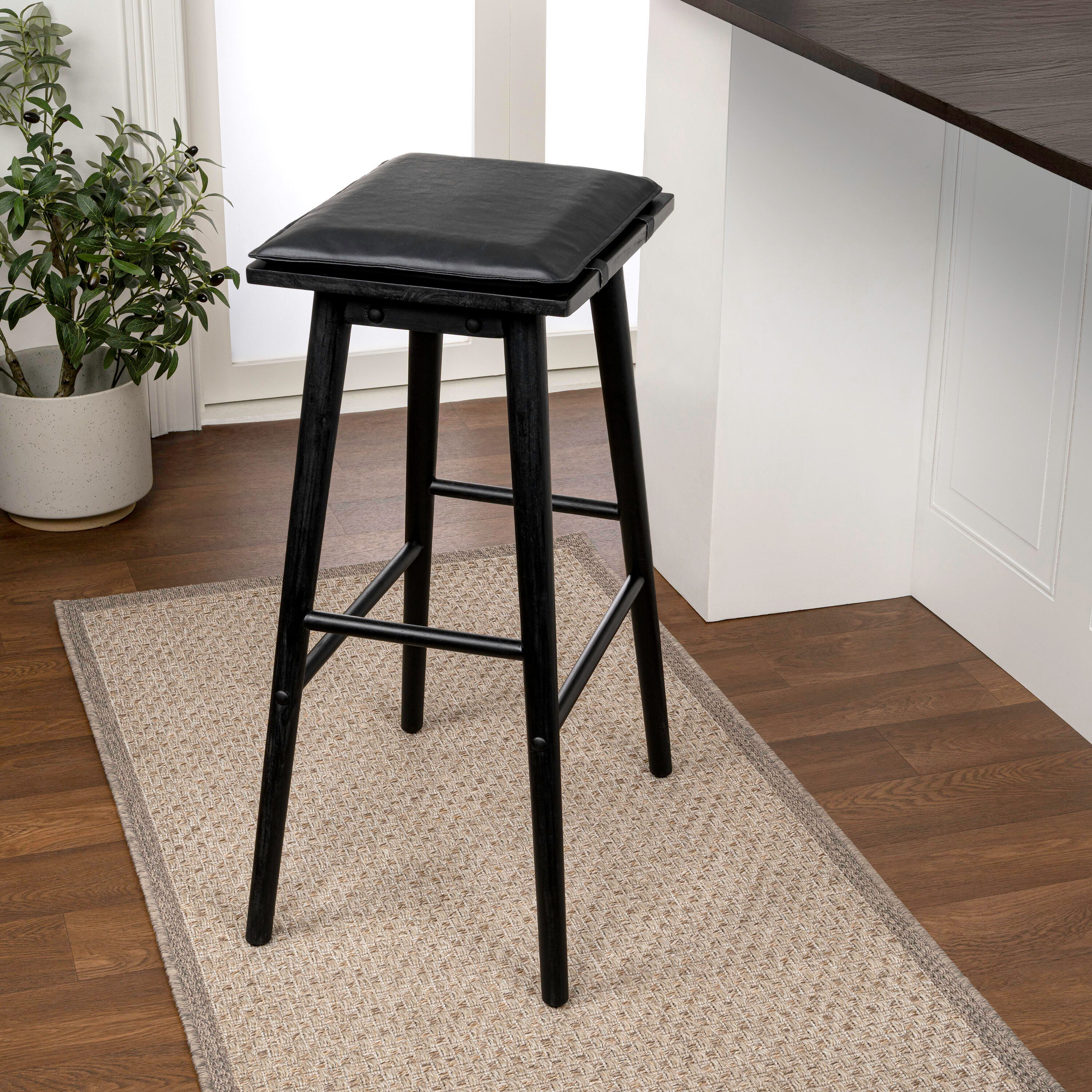 Click here for JONATHAN Y Peroni Bar Height Bar Stool  Black prices